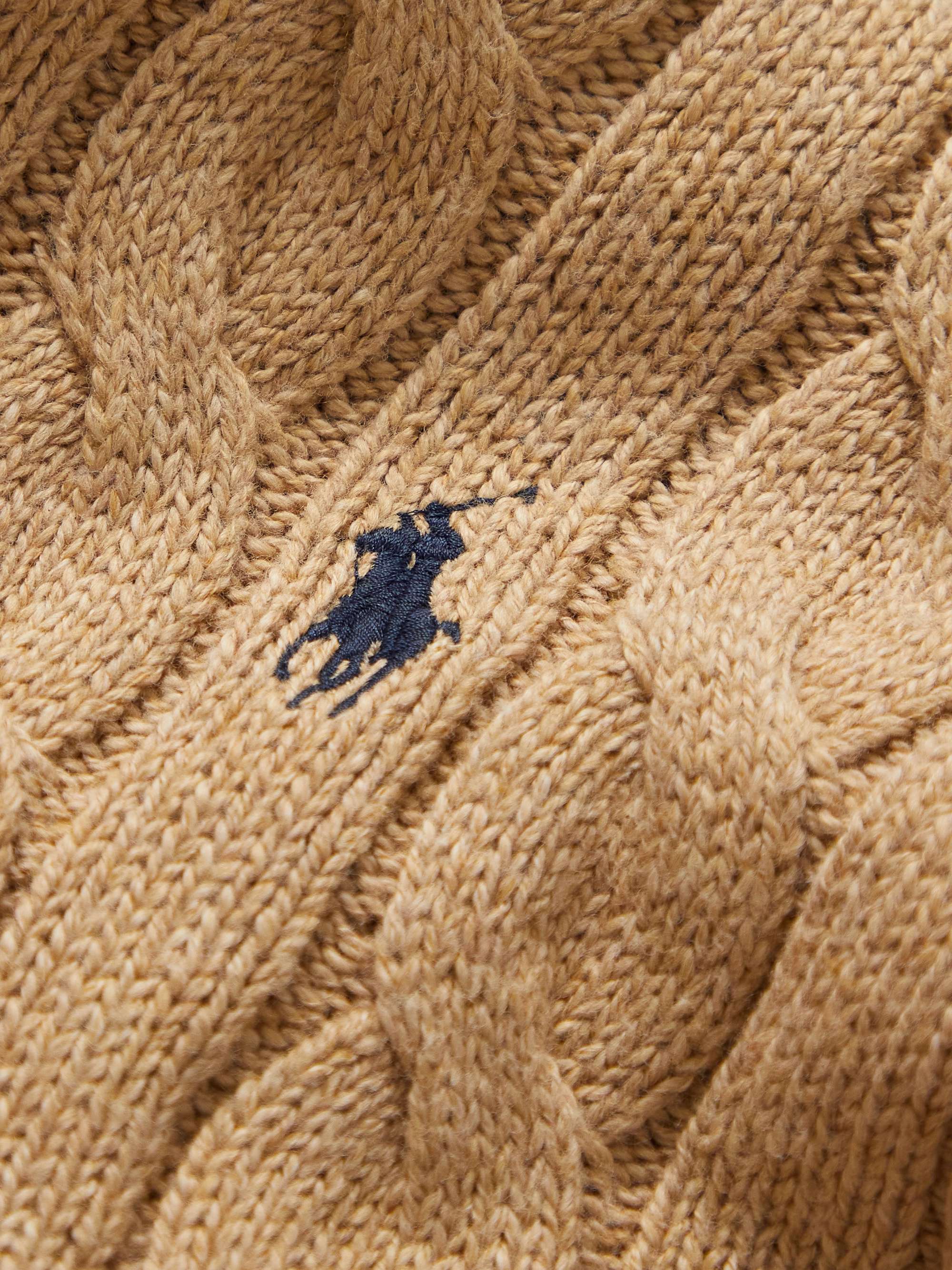 Logo-Embroidered Cable-Knit Cotton Sweater | POLO RALPH LAUREN | 미스터포터