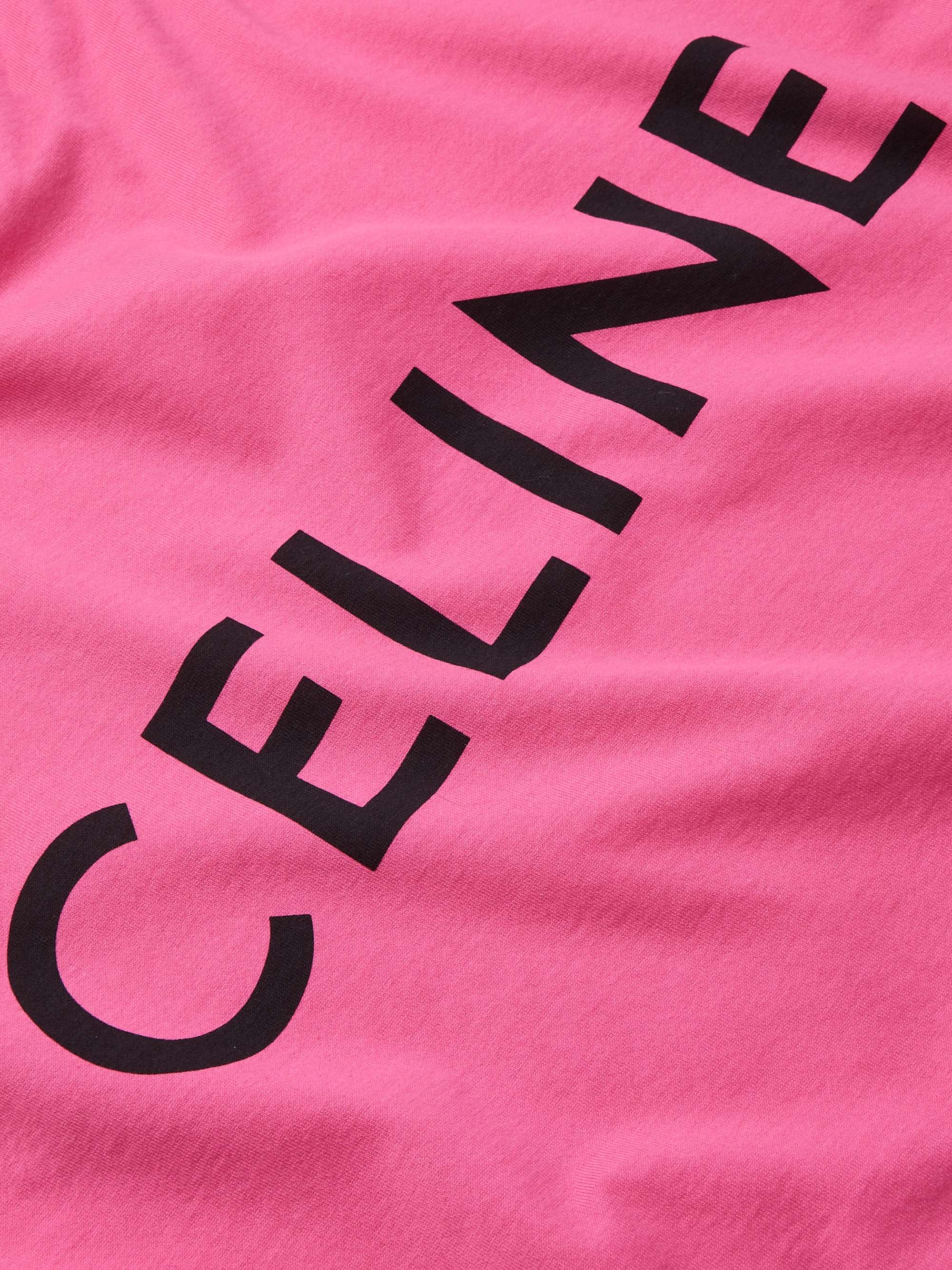 CELINE HOMME Logo-Print Cotton-Jersey T-Shirt for Men | MR PORTER