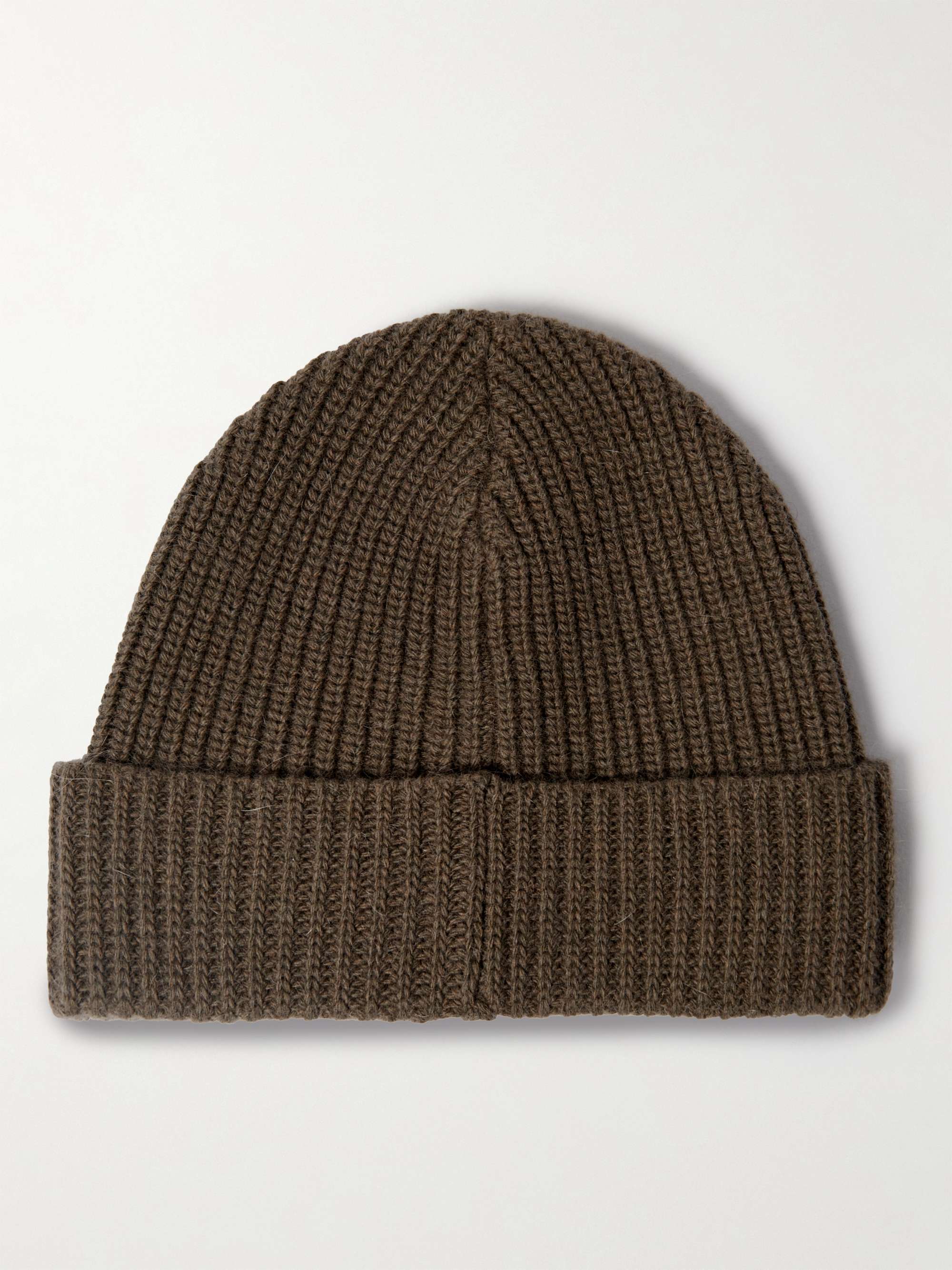 Green Logo-Appliquéd Ribbed Wool Beanie | CELINE HOMME | MR PORTER