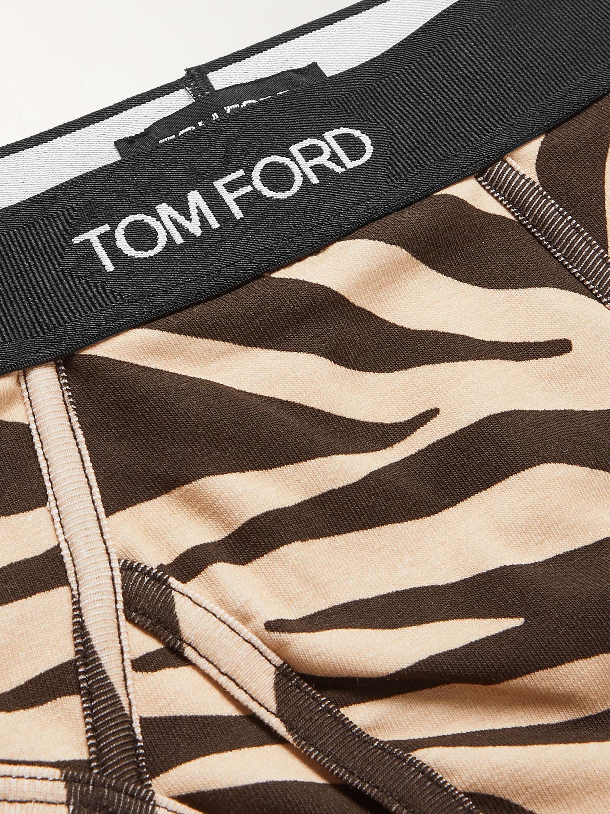 Zebra-Print Stretch-Cotton Briefs von TOM FORD für Herren | MR PORTER