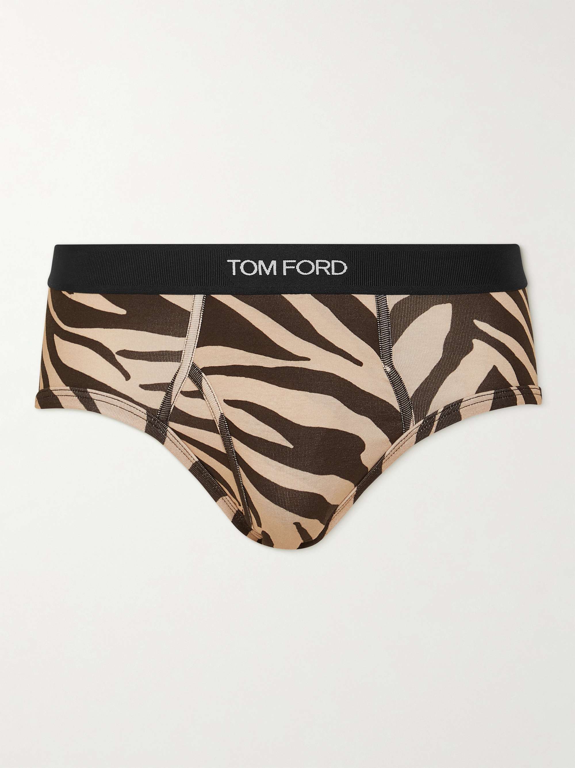 Zebra-Print Stretch-Cotton Briefs von TOM FORD für Herren | MR PORTER