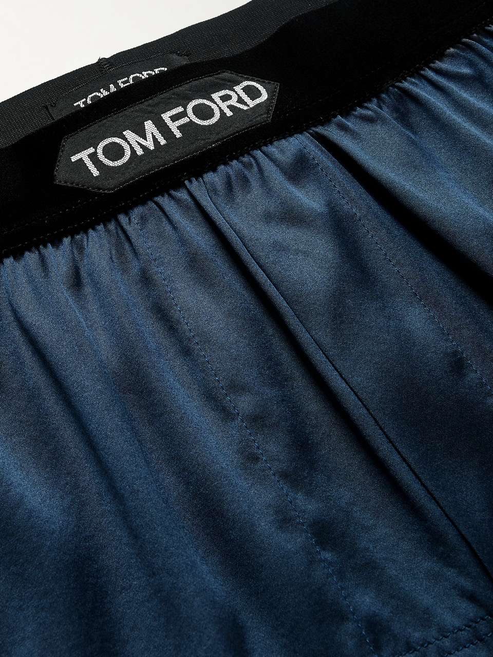 TOM FORD Velvet-Trimmed Stretch-Silk Satin Boxer Briefs for Men | MR PORTER