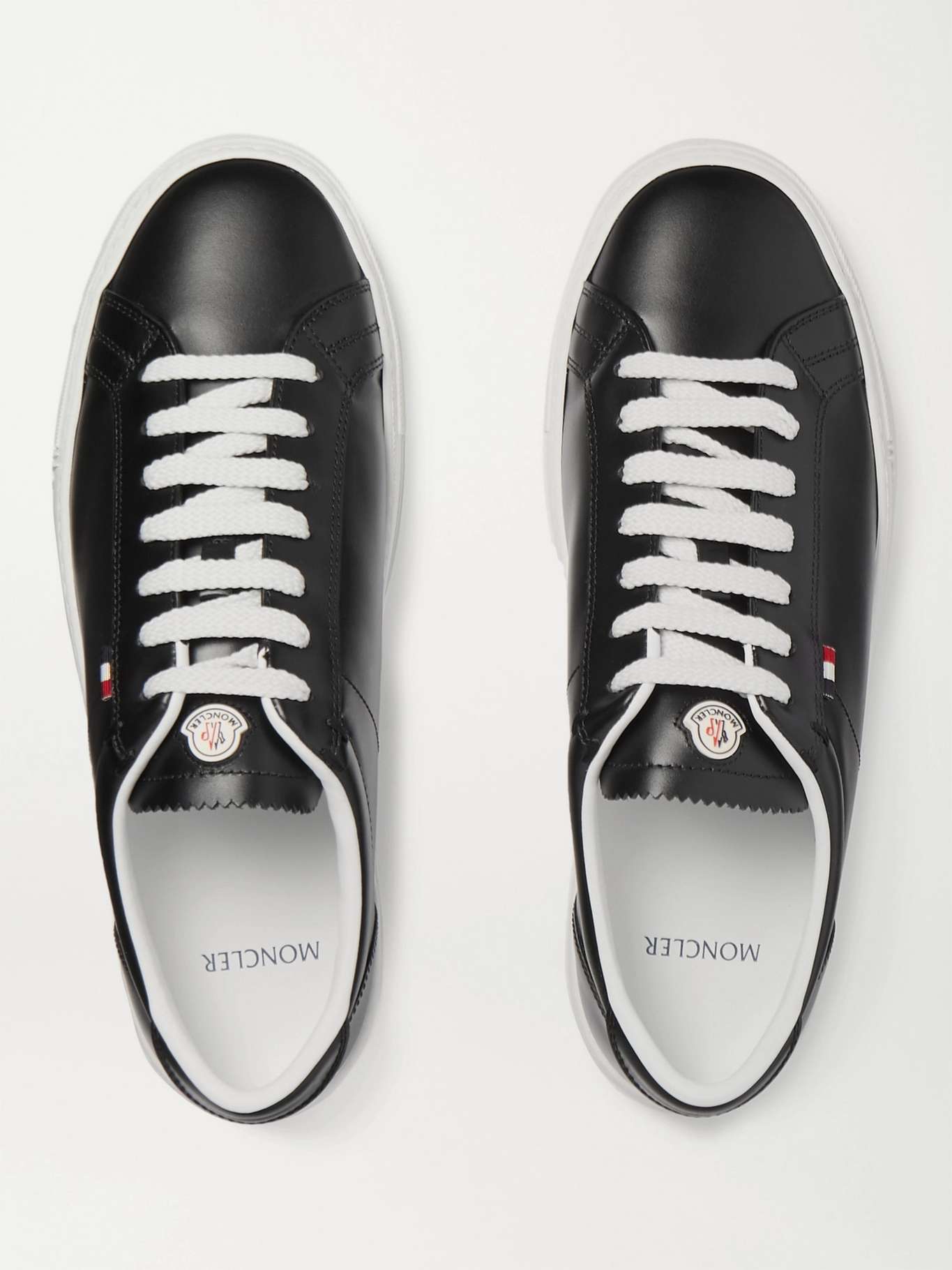 MONCLER Monaco Leather Sneakers for Men | MR PORTER