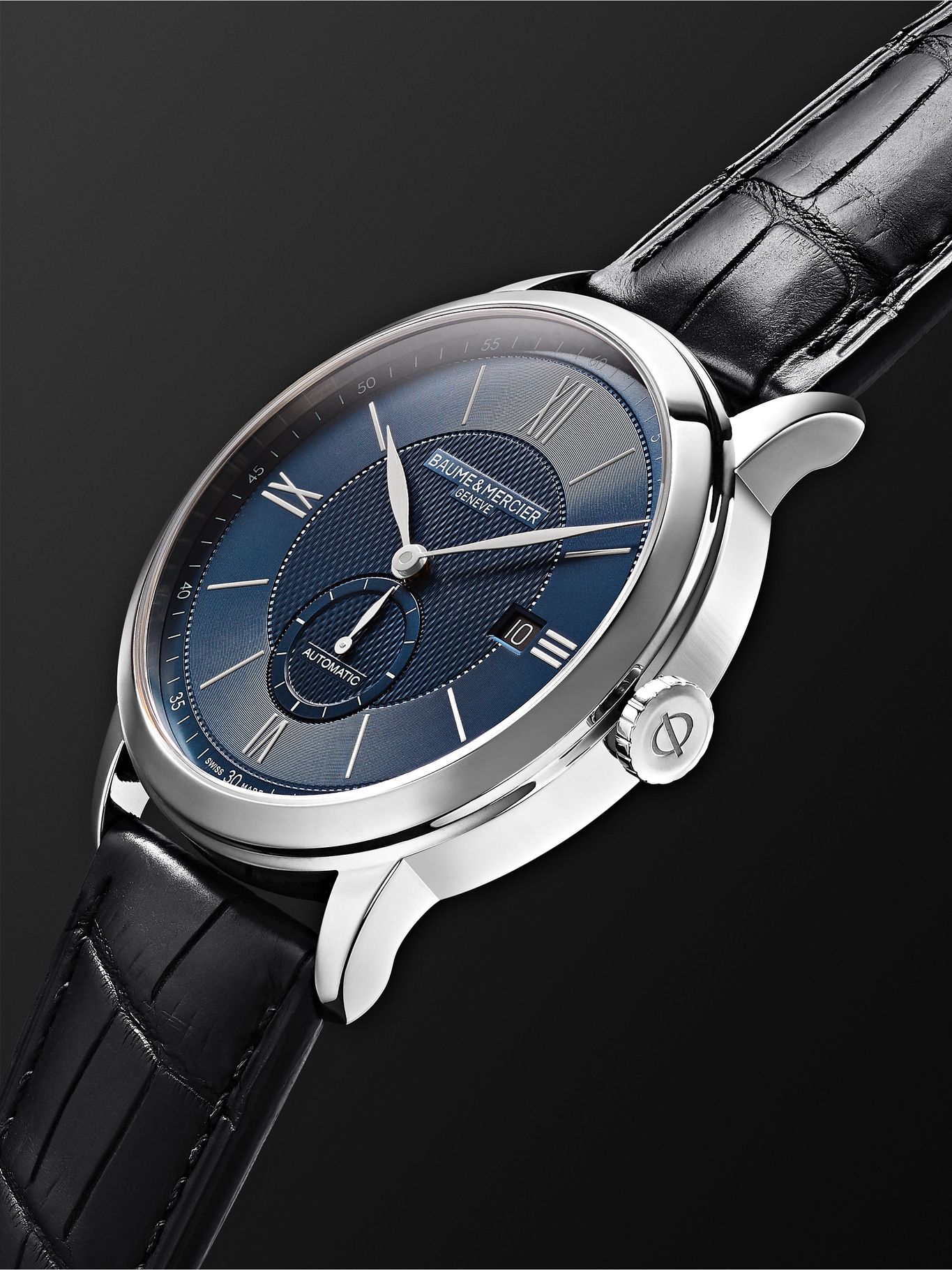 BAUME & MERCIER Classima Automatic 42mm Stainless Steel and Alligator ...