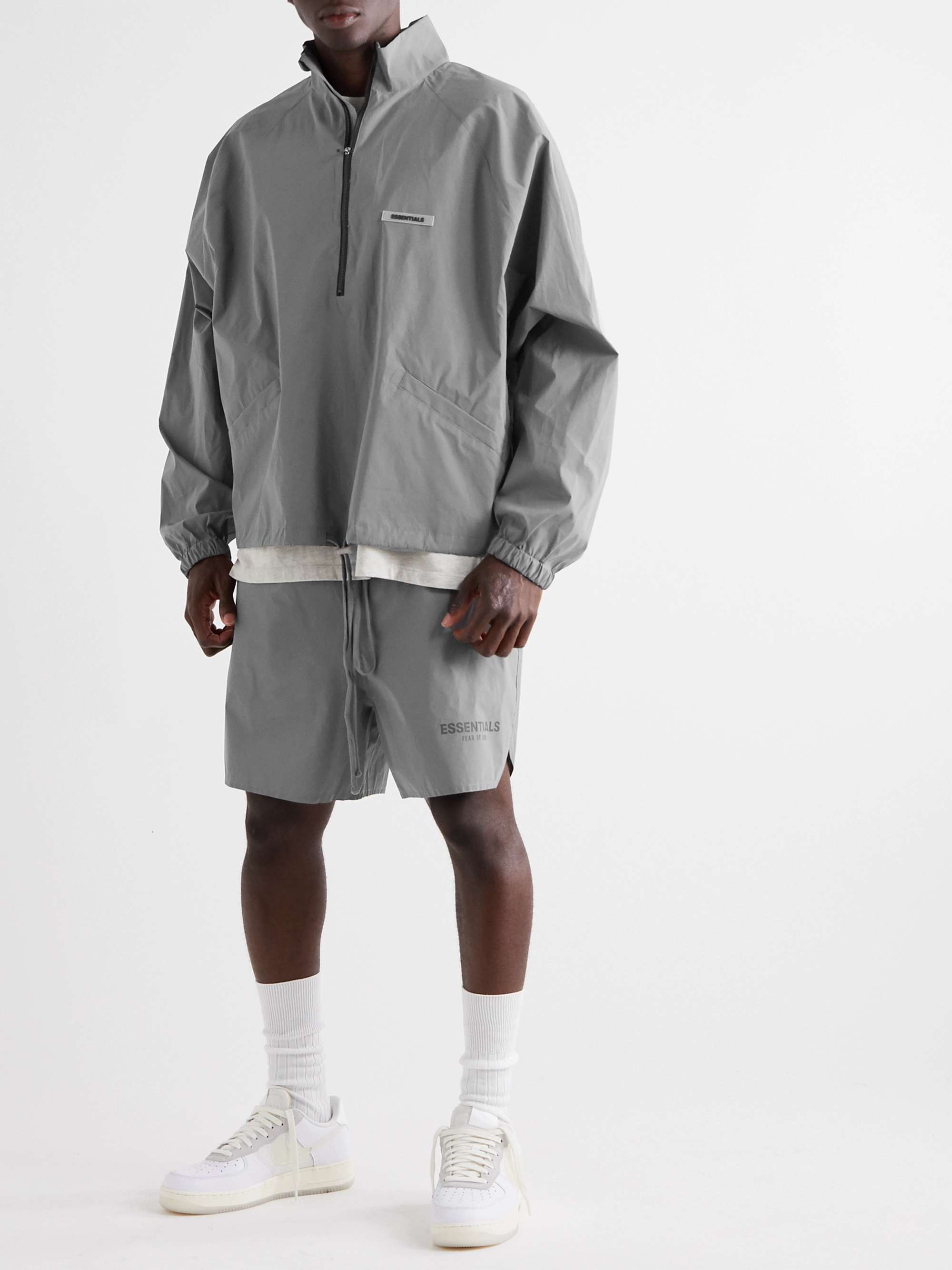 FEAR OF GOD ESSENTIALS Reflective Shell Half-Zip Track Jacket for Men ...