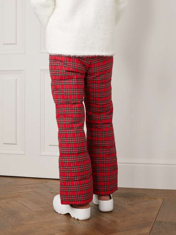 Red Straight-Leg Checked Cotton-Twill Down Trousers | ERL | MR PORTER