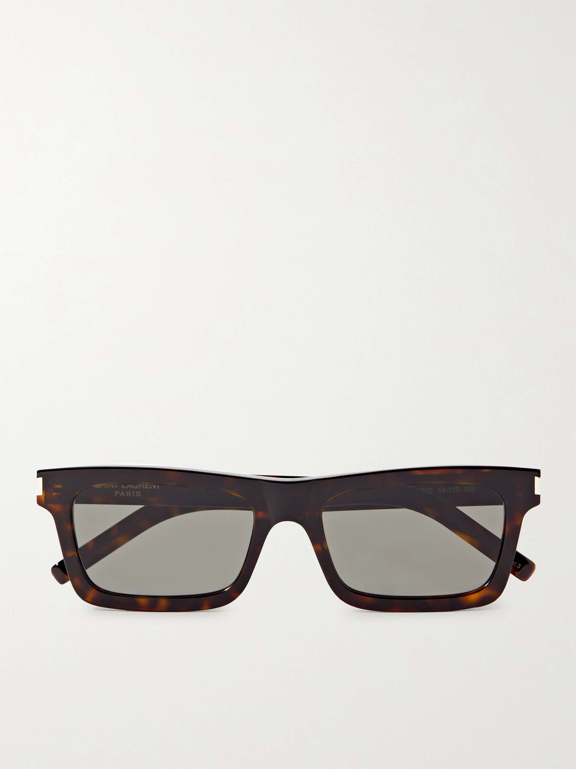 Saint Laurent Eyewear Square Frame Tortoiseshell Acetate Sunglasses For