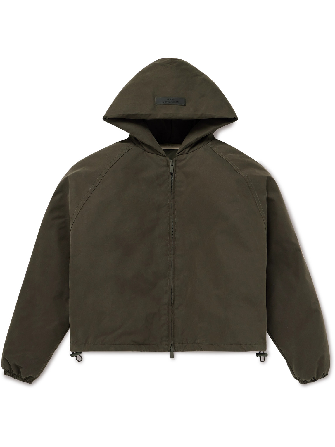 Essentials Logo-appliquéd Cotton-blend Jersey Zip-up Hoodie In Black ...