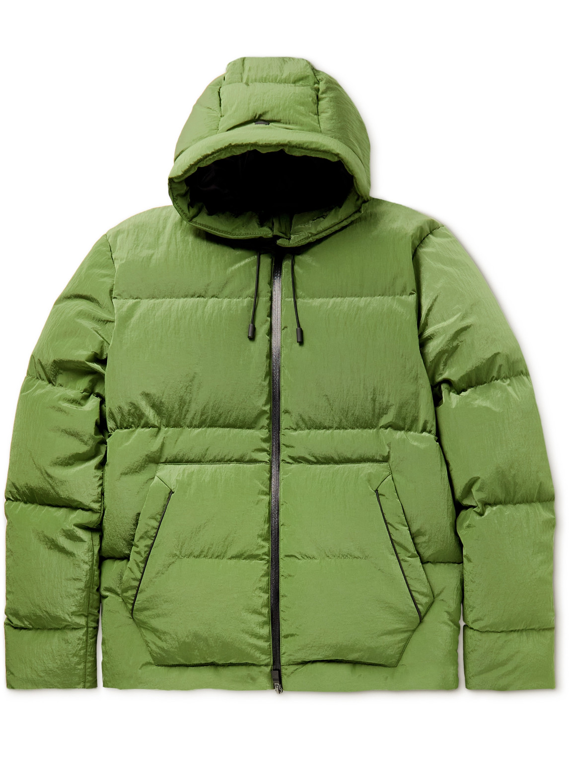 Herno Laminar Quilted Crinkled-shell Hooded Down Jacket In Green | ModeSens