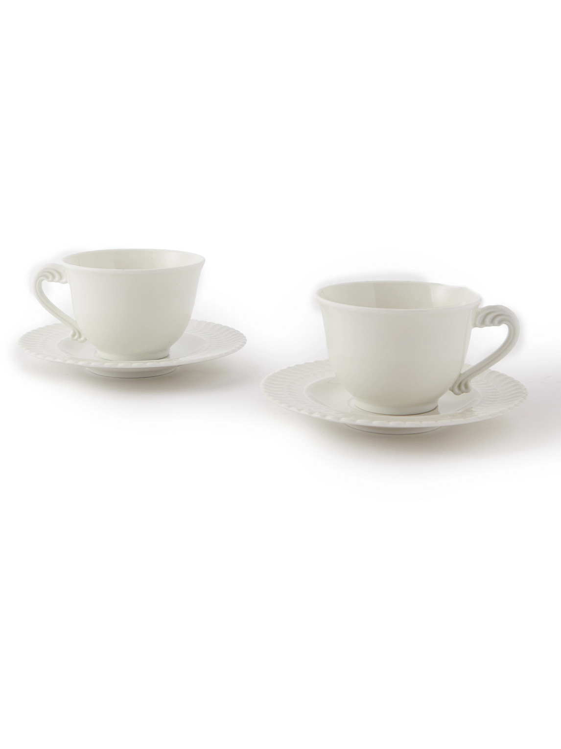 Buccellati - Ginori Set Of Two Porcelain Tea Cups And Saucers - Men ...