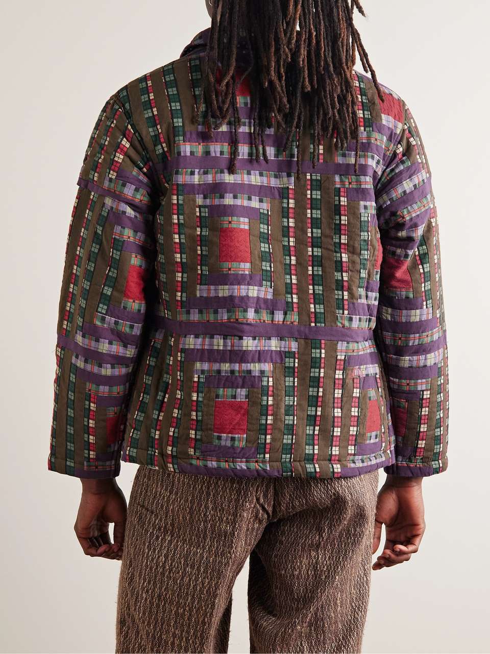 BODE Log Cabin Patchwork Checked Cotton Jacket for Men | MR PORTER