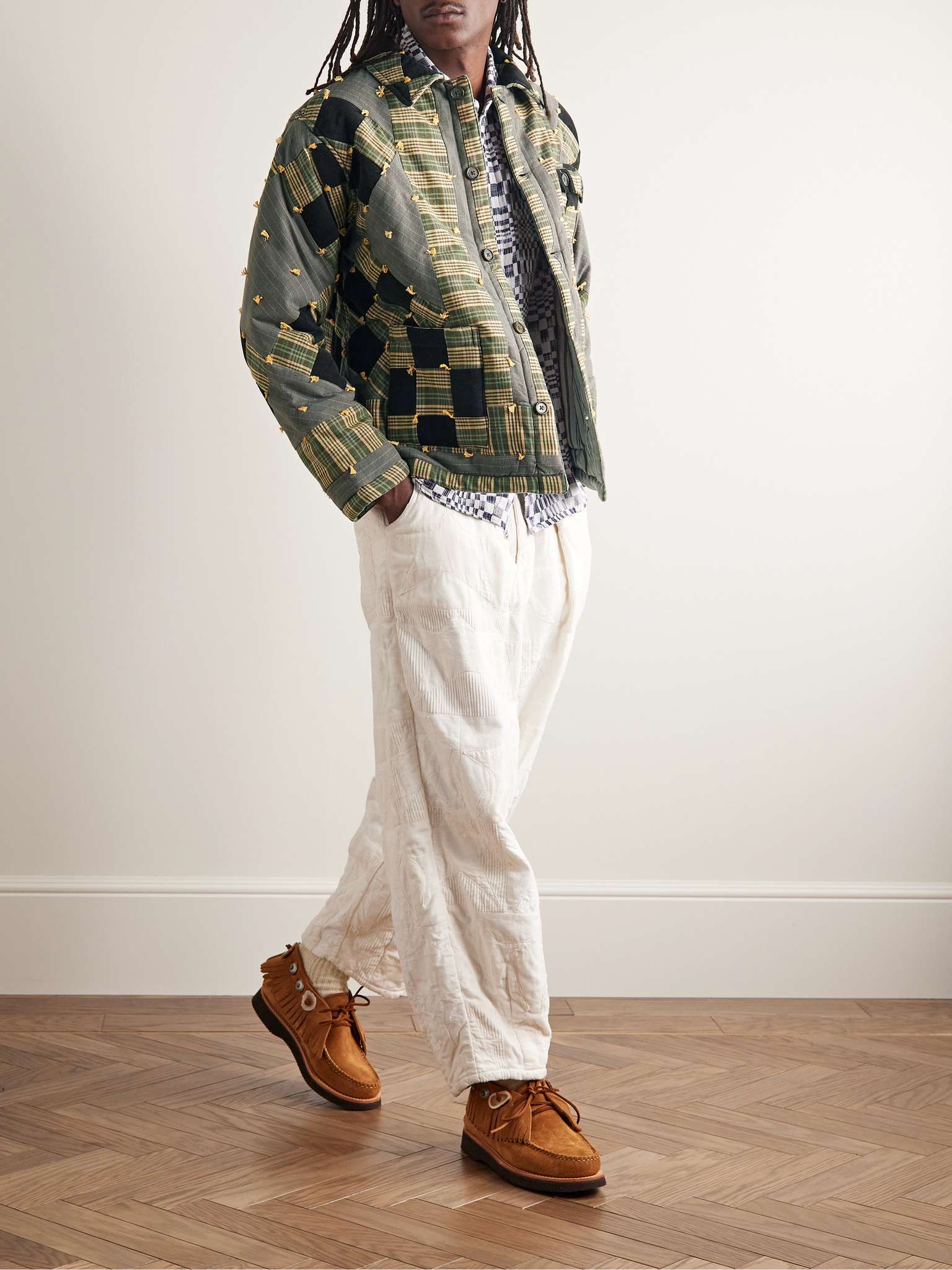 BODE Patchwork Corduroy-Trimmed Cotton Jacket for Men | MR PORTER