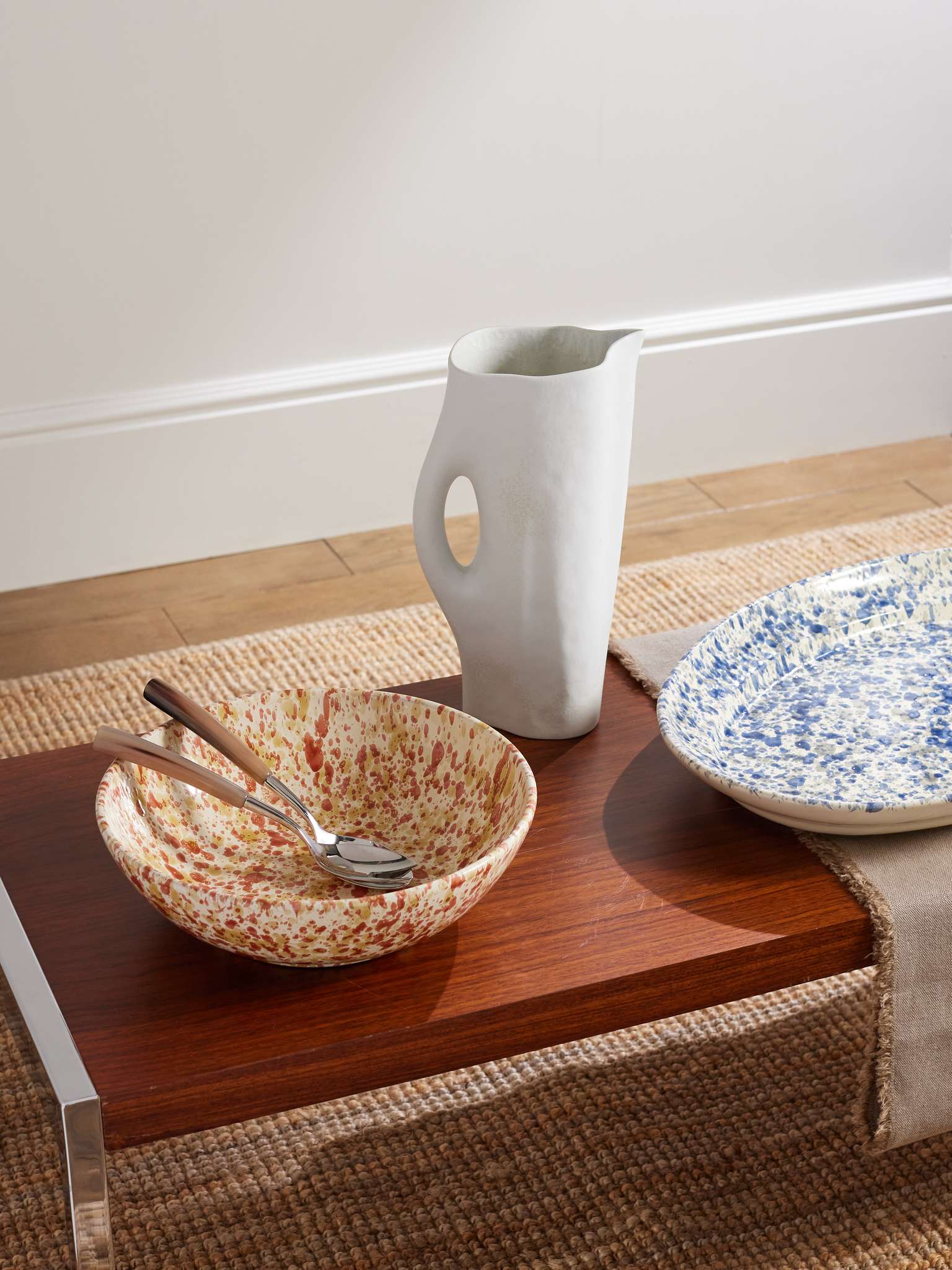 THE CONRAN SHOP Set of Three Paint-Splattered Ceramic Plates for Men ...