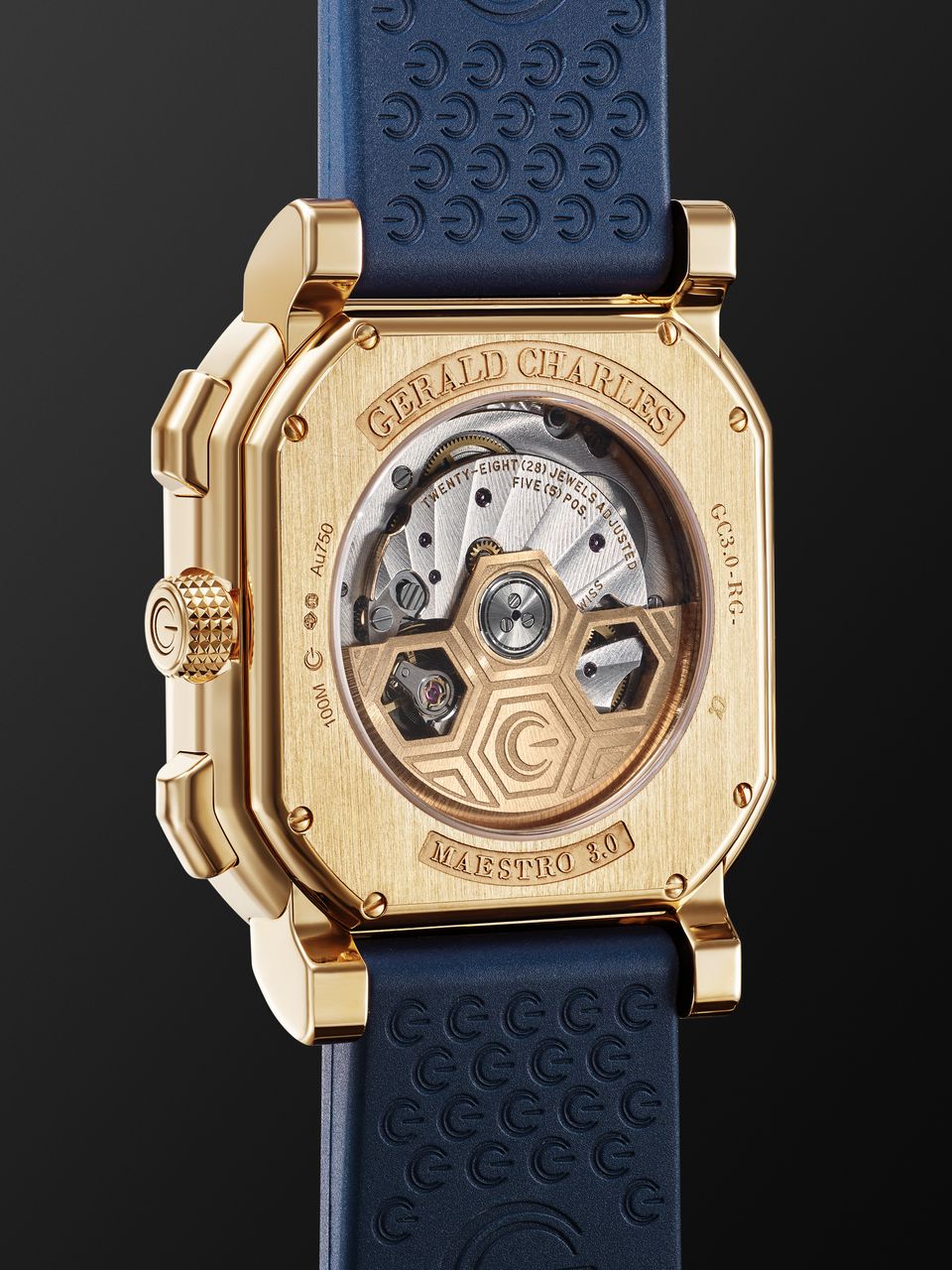 Maestro 3.0 Automatic Chronograph 39mm 18-Karat Rose Gold and Rubber ...