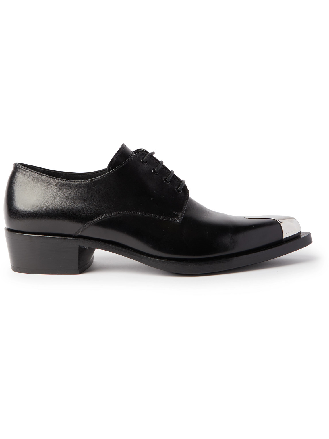 Alexander Mcqueen Leather Derby Shoes In Black | ModeSens