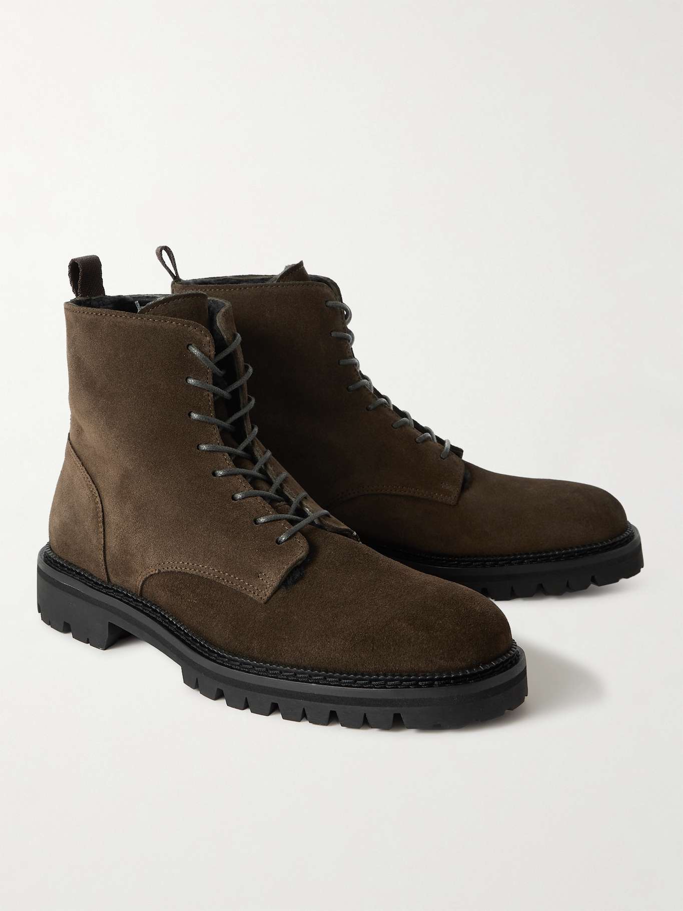 MR P. Jacques Suede Lace-Up Boots for Men | MR PORTER