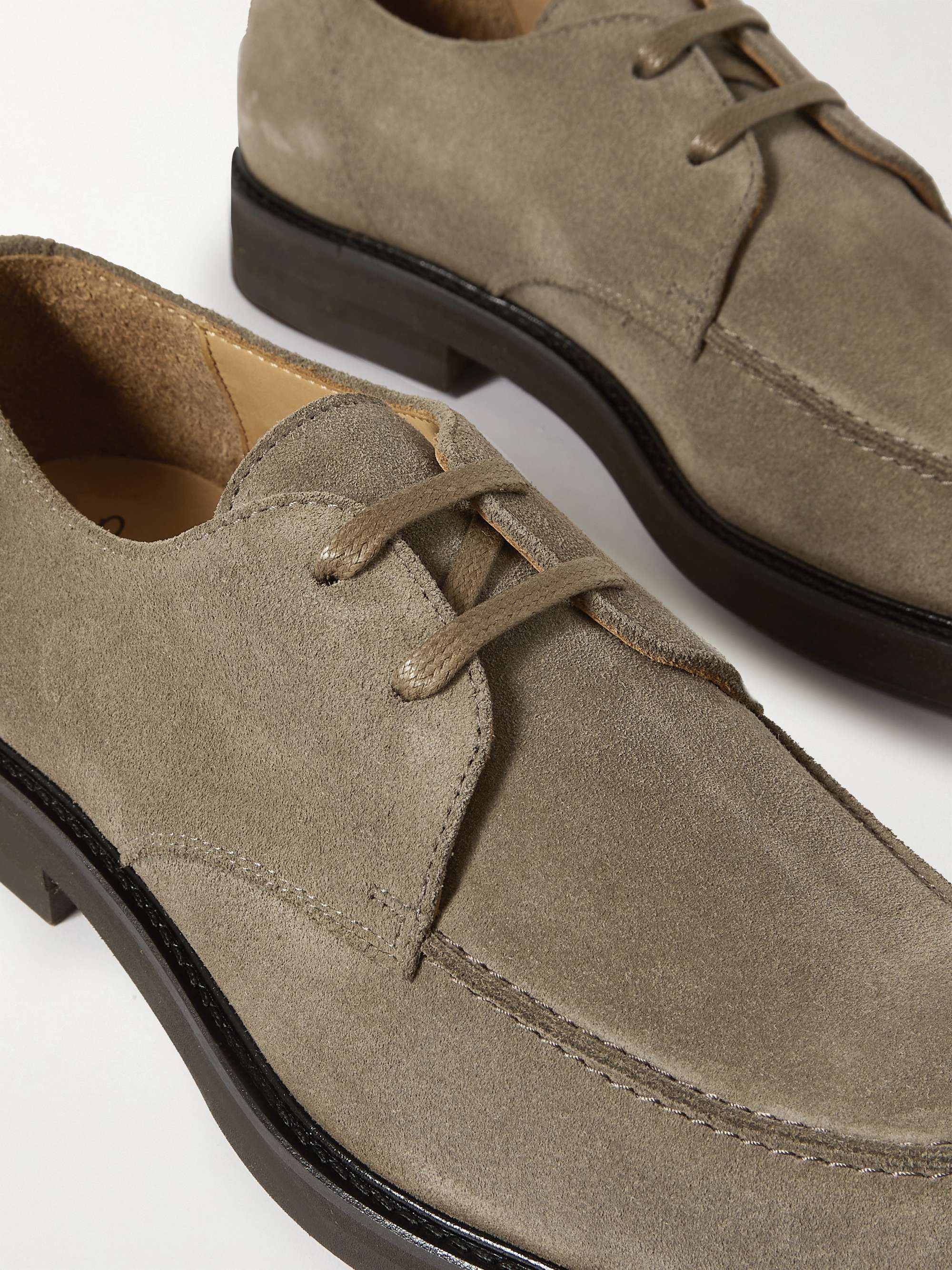 MR P. Andrew Split-Toe Regenerated Suede by evolo® Derby Shoes for Men ...