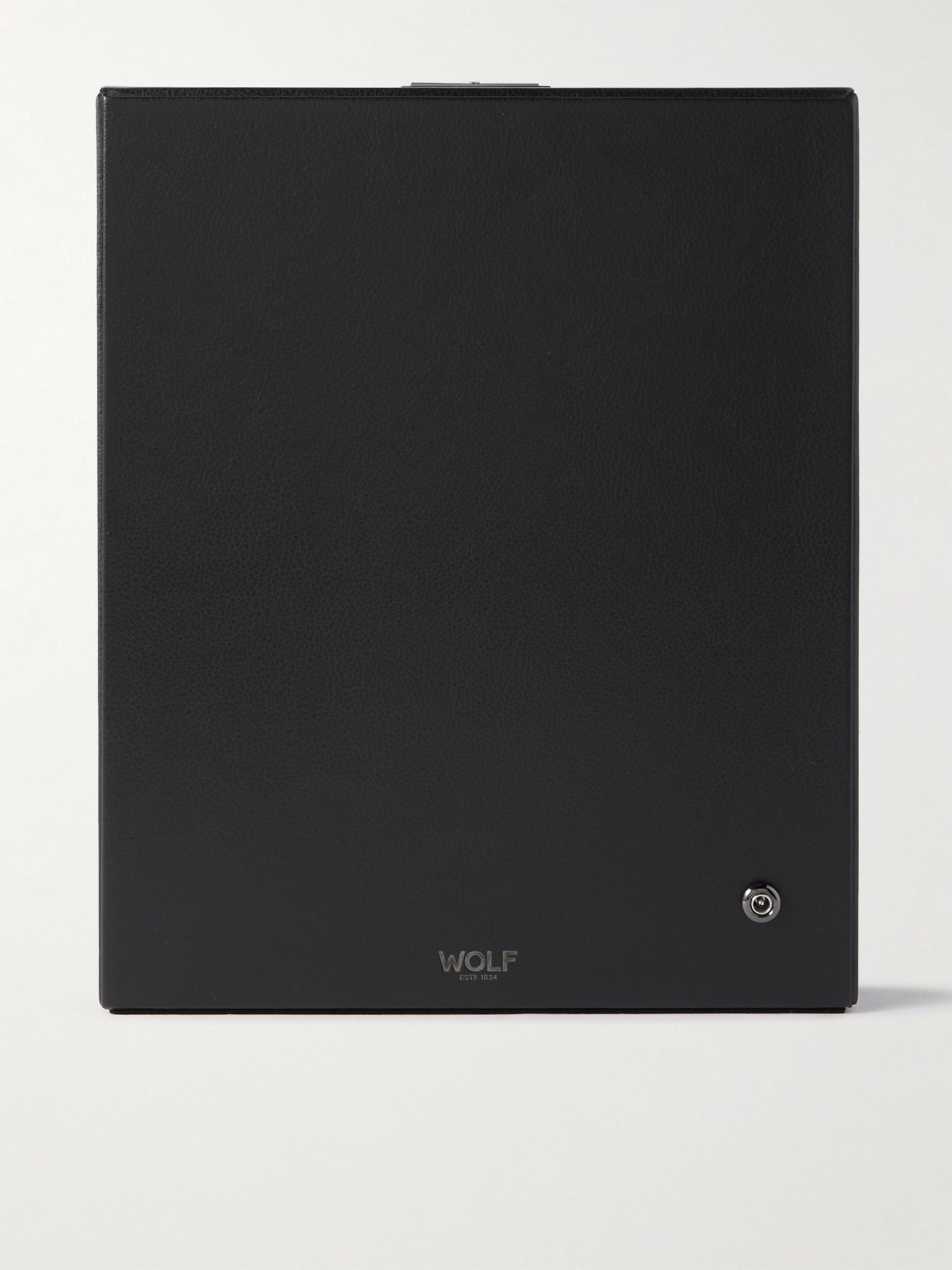 WOLF British Racing Pebble-Grain Vegan Leather Four-Piece Watch Winder ...