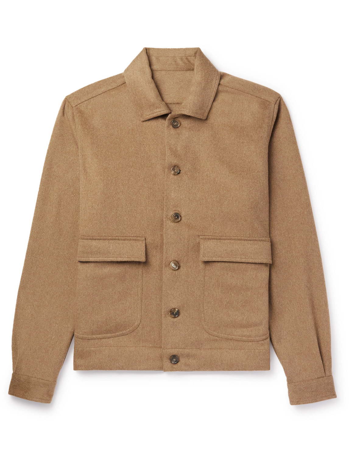 De Petrillo Loro Piana Virgin Wool Blouson Jacket In Brown | ModeSens