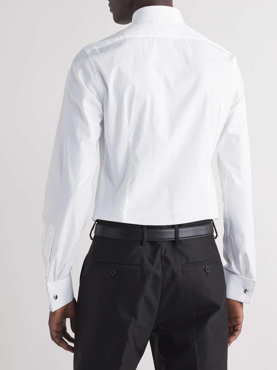TOM FORD White Slim-Fit Pinned-Collar Double-Cuff Cotton-Poplin Shirt ...