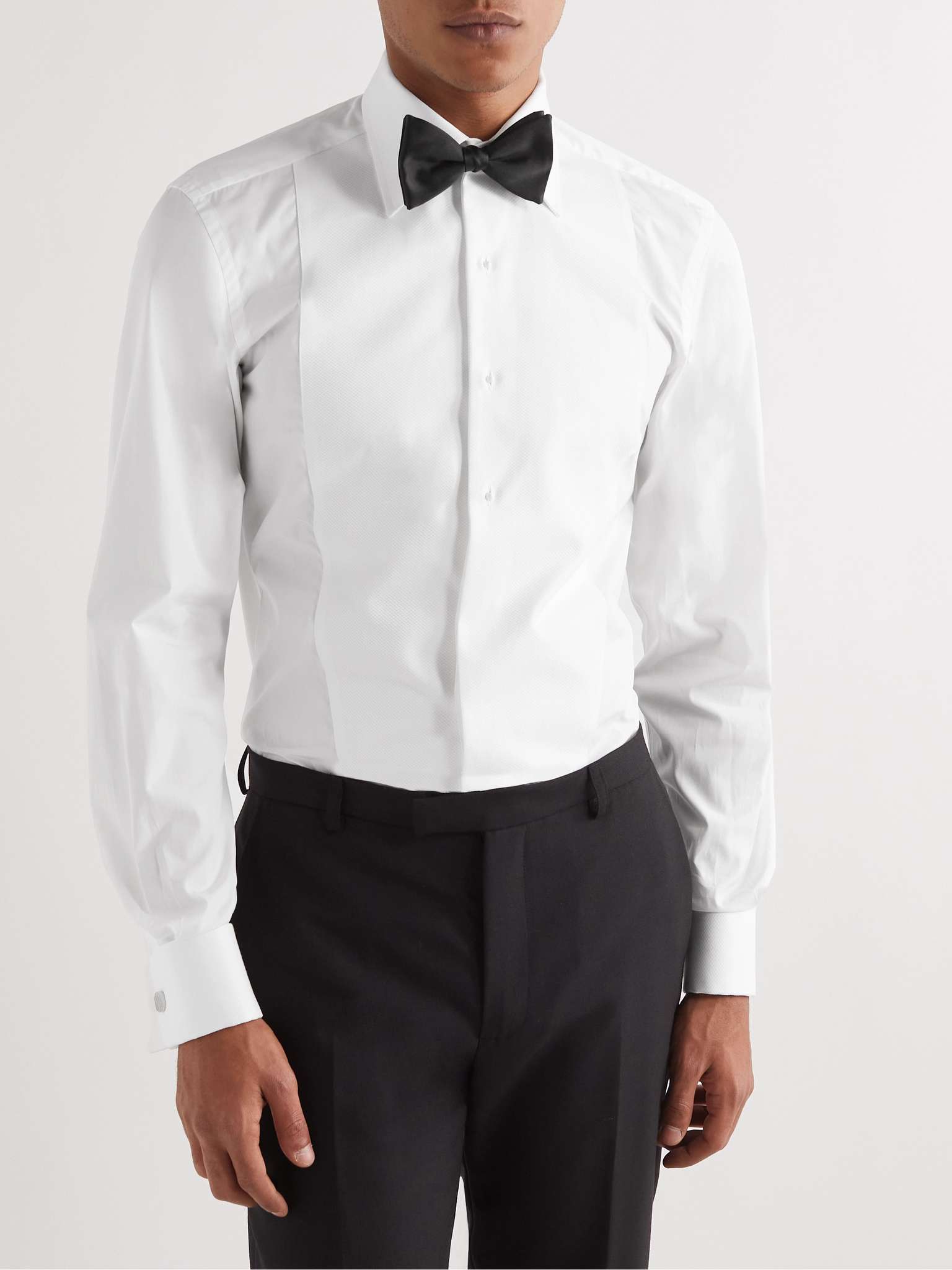 TOM FORD Double-Cuff Cotton-Piqué Tuxedo Shirt for Men | MR PORTER