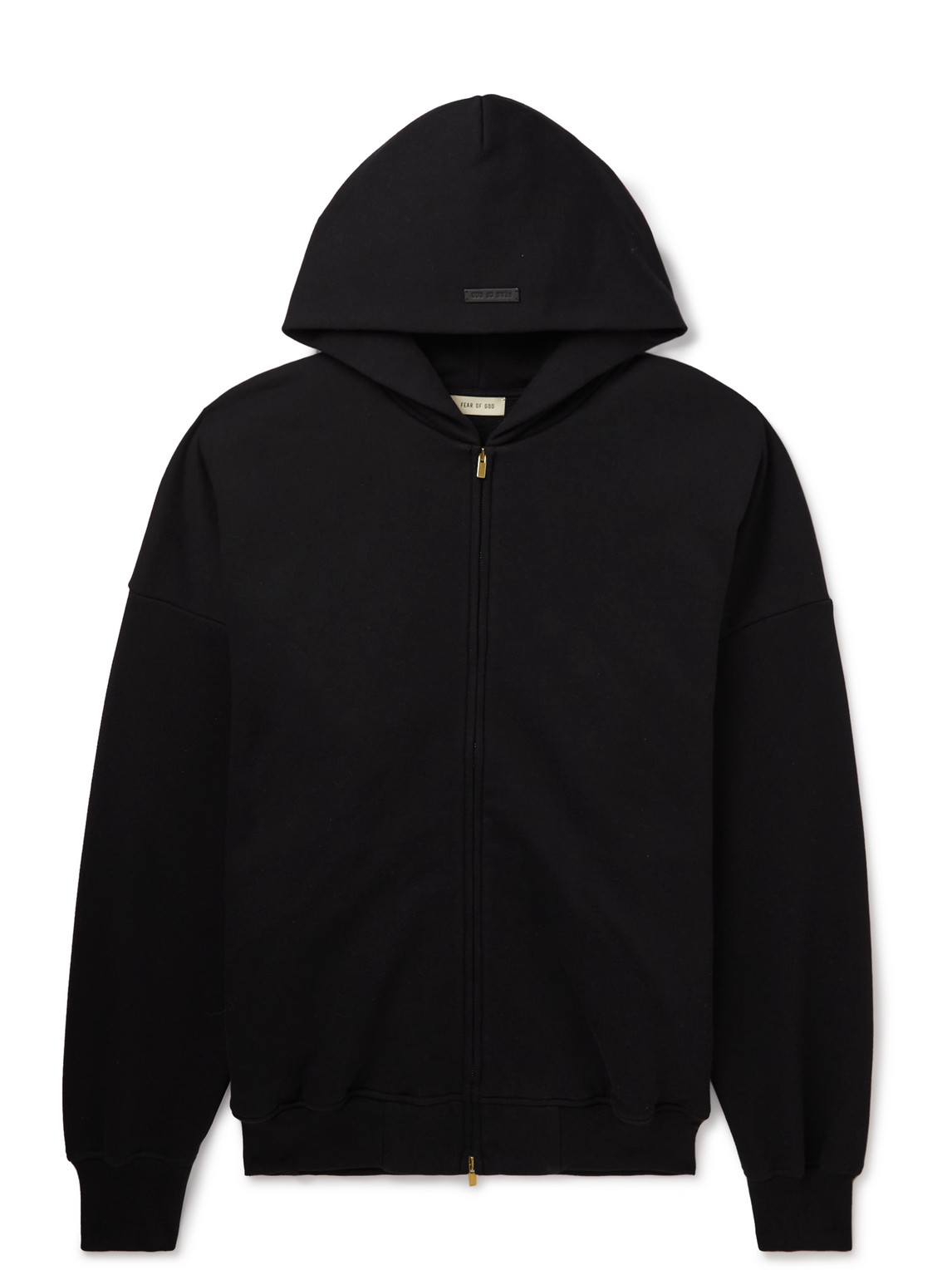 Fear Of God Eternal Logo-flocked Cotton-jersey Zip-up Hoodie Fear Of God Eternal Logo-flocked Cotton-jersey Zip-up Hoodie