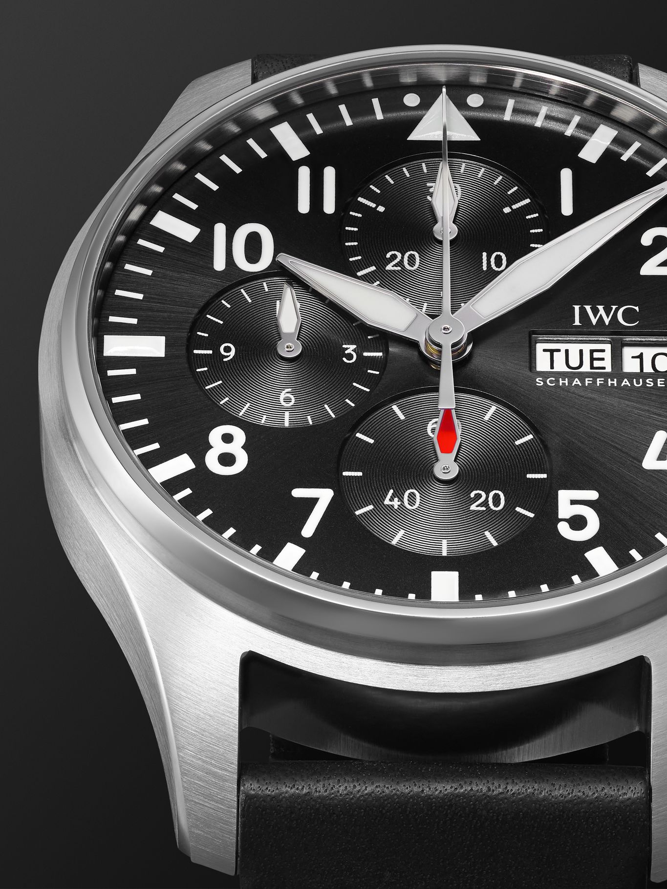IWC SCHAFFHAUSEN Pilot's Automatic Chronograph 43mm Stainless Steel and ...