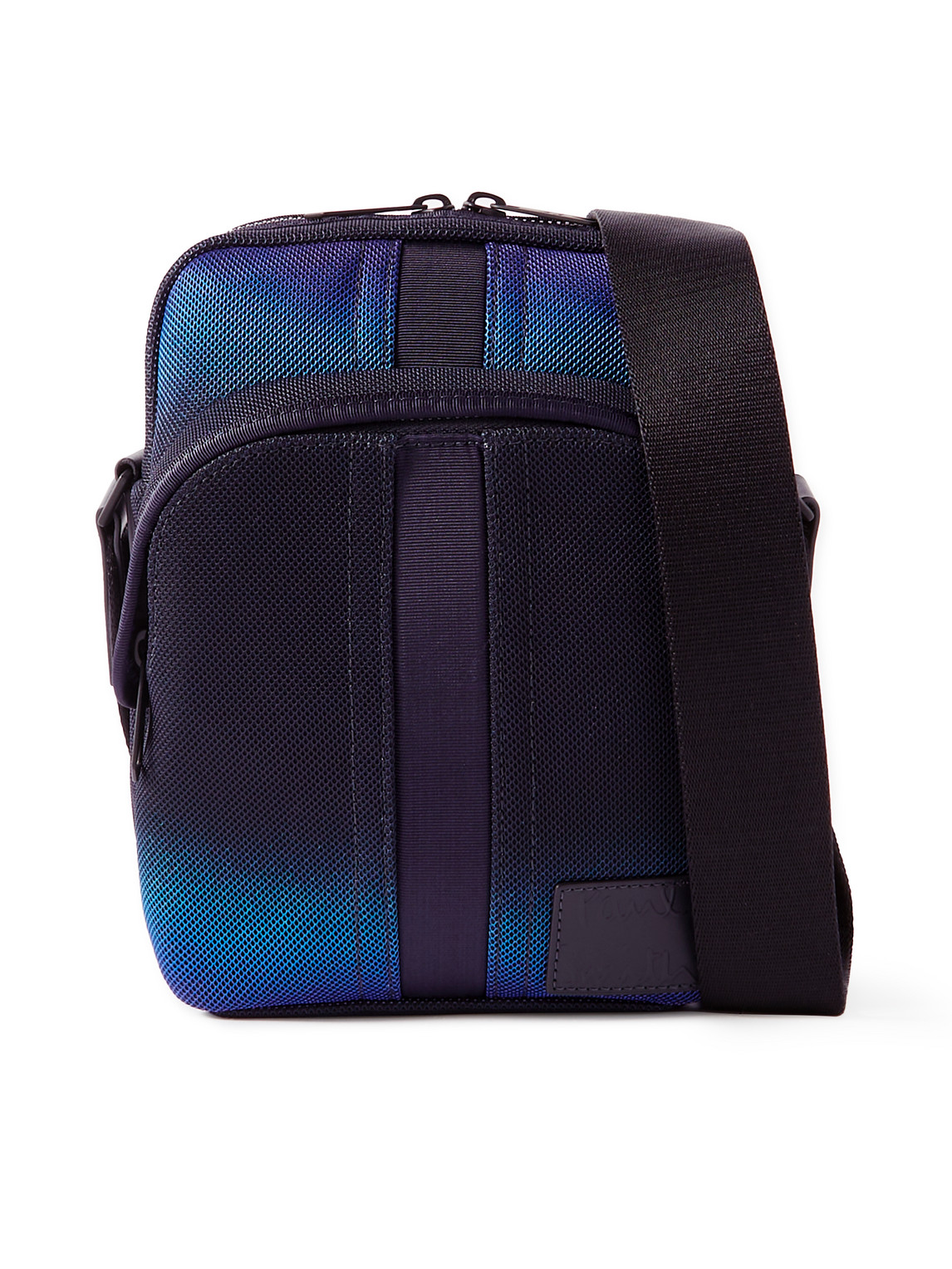 Paul Smith Logo-appliquéd Ombré Canvas Messenger Bag In Blue | ModeSens