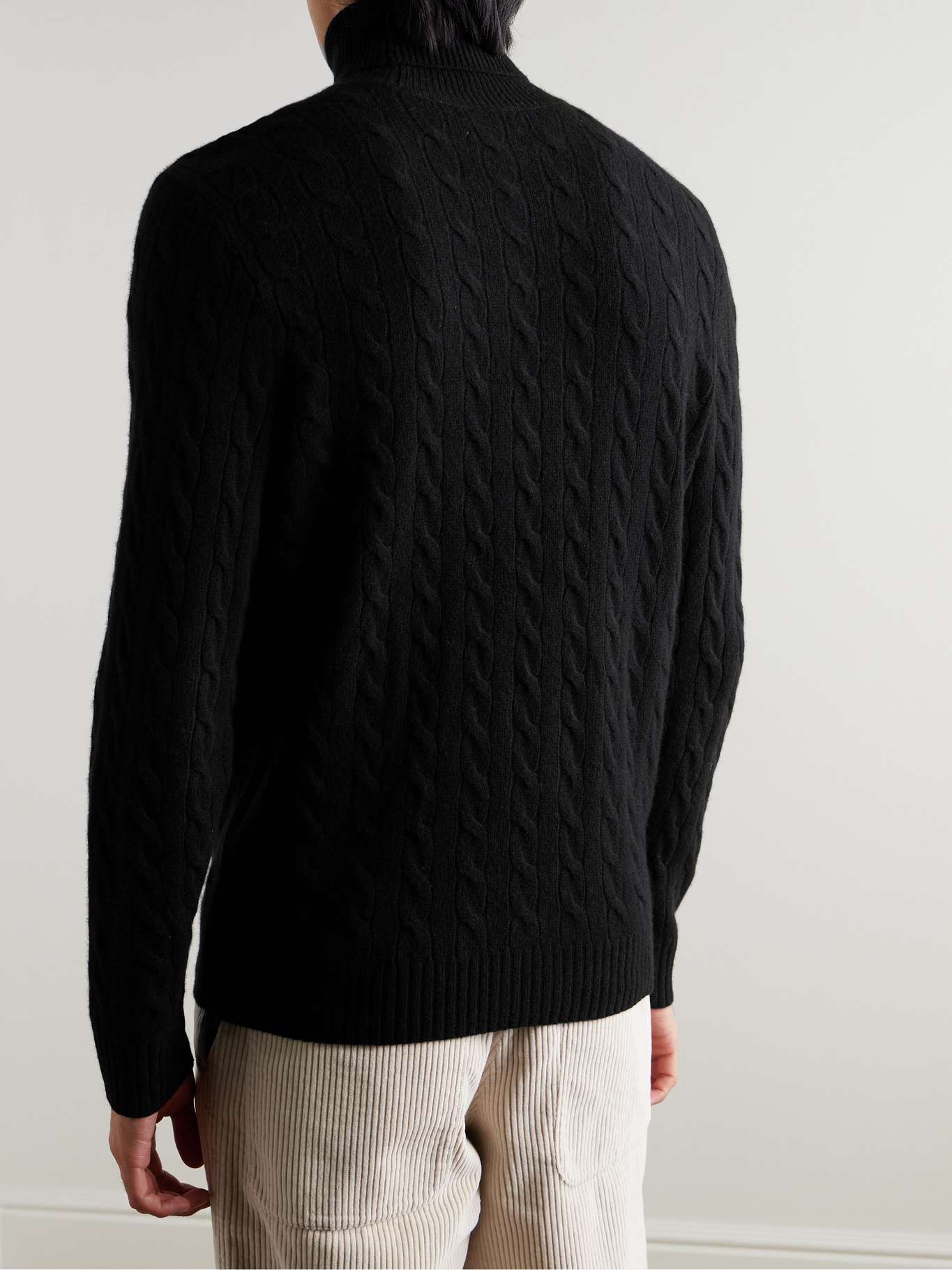 POLO RALPH LAUREN Cable-Knit Wool and Cashmere-Blend Rollneck Sweater for Men | MR PORTER