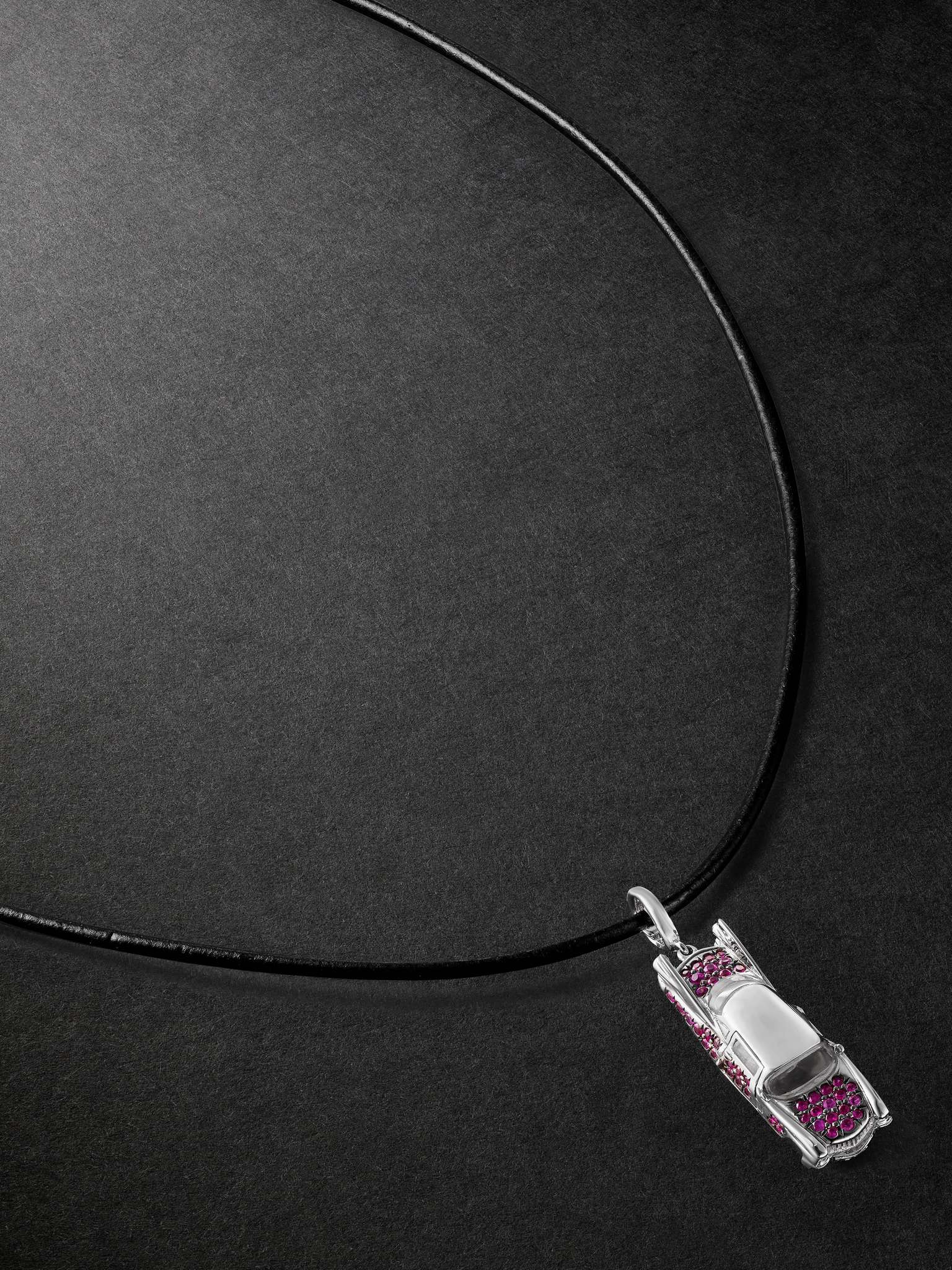 ANNOUSHKA Cadillac Car 18-Karat White Gold, Multi-Stone and Diamond ...