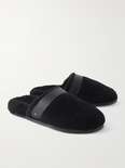 MR P. Leather-Trimmed Shearling Slippers for Men | MR PORTER