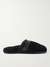 MR P. Leather-Trimmed Shearling Slippers for Men | MR PORTER