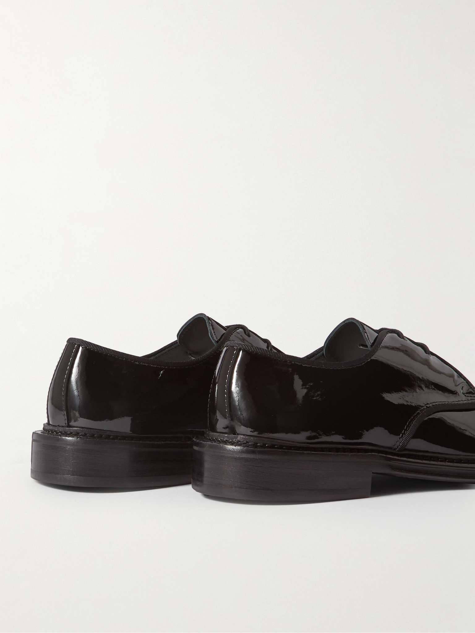 MR P. Grosgrain-Trimmed Patent-Leather Derby Shoes for Men | MR PORTER
