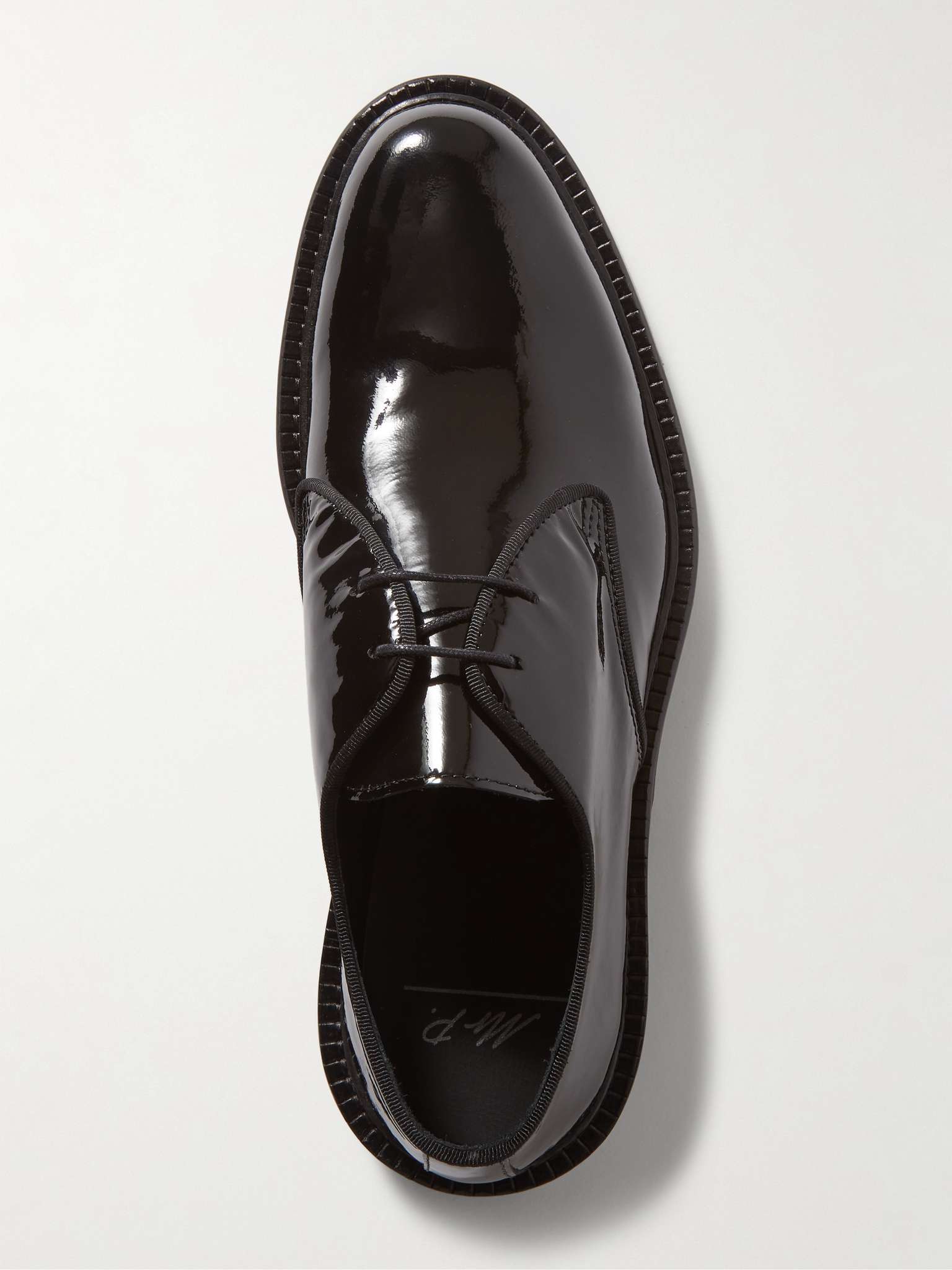 MR P. Grosgrain-Trimmed Patent-Leather Derby Shoes for Men | MR PORTER
