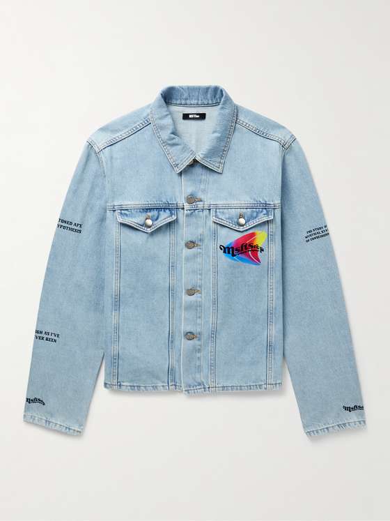 MSFTSREP Logo-Print Denim Jacket for Men | MR PORTER