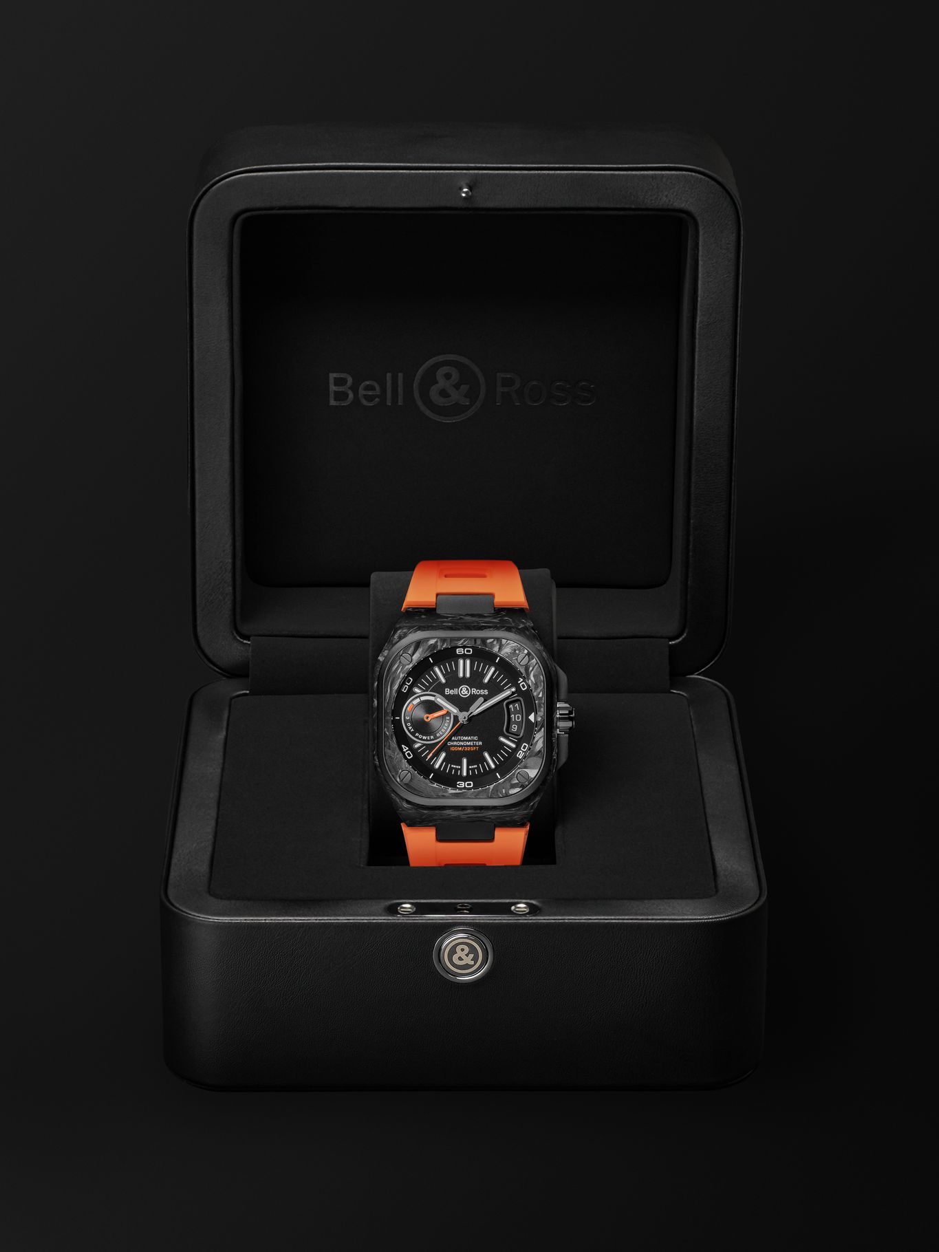 BELL & ROSS BR-X5 Carbon Orange Limited Edition Automatic Chronometer ...