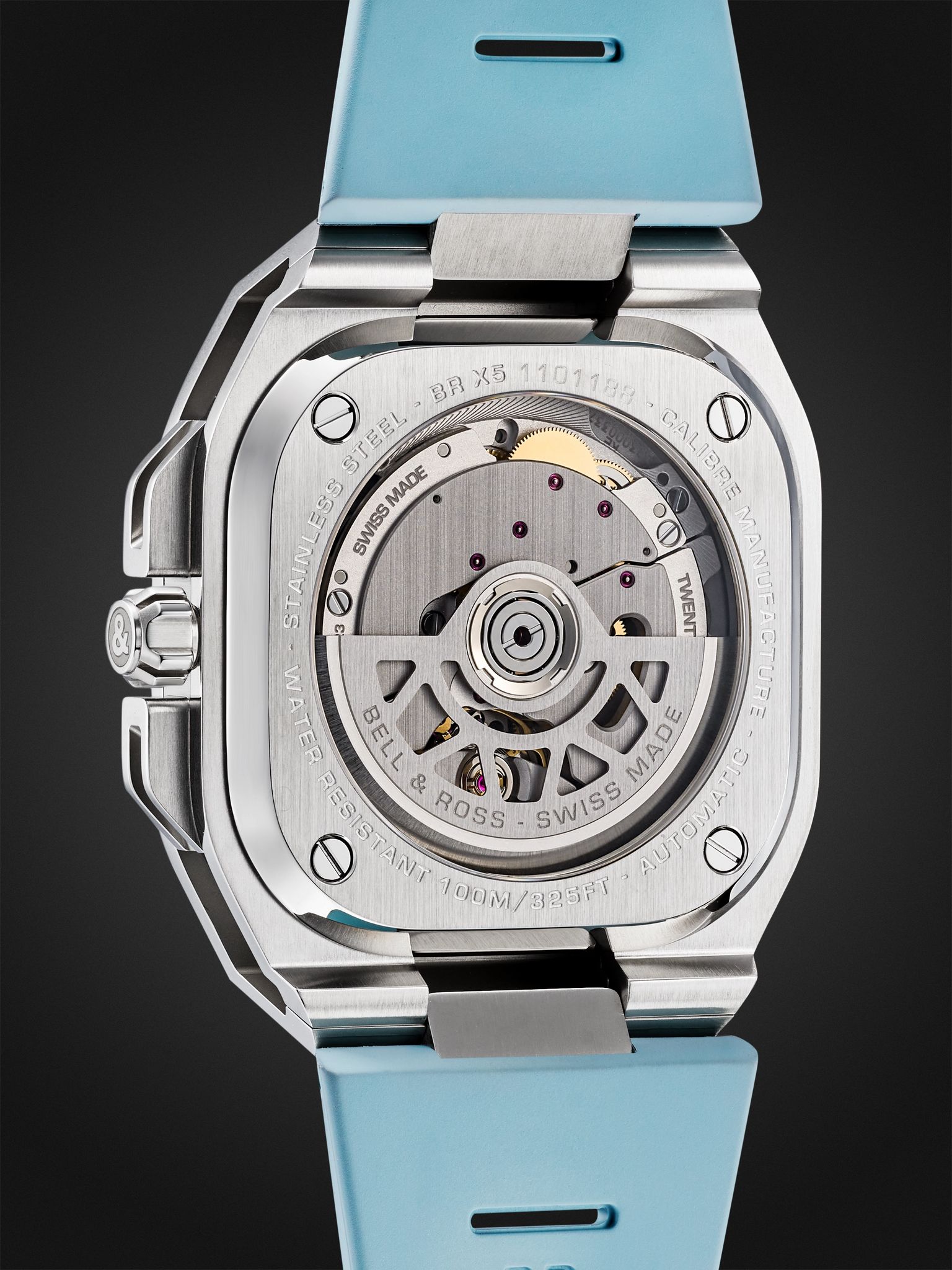 BELL & ROSS BR-X5 Automatic 41mm Steel and Rubber Watch, Ref. No. BRX5R ...