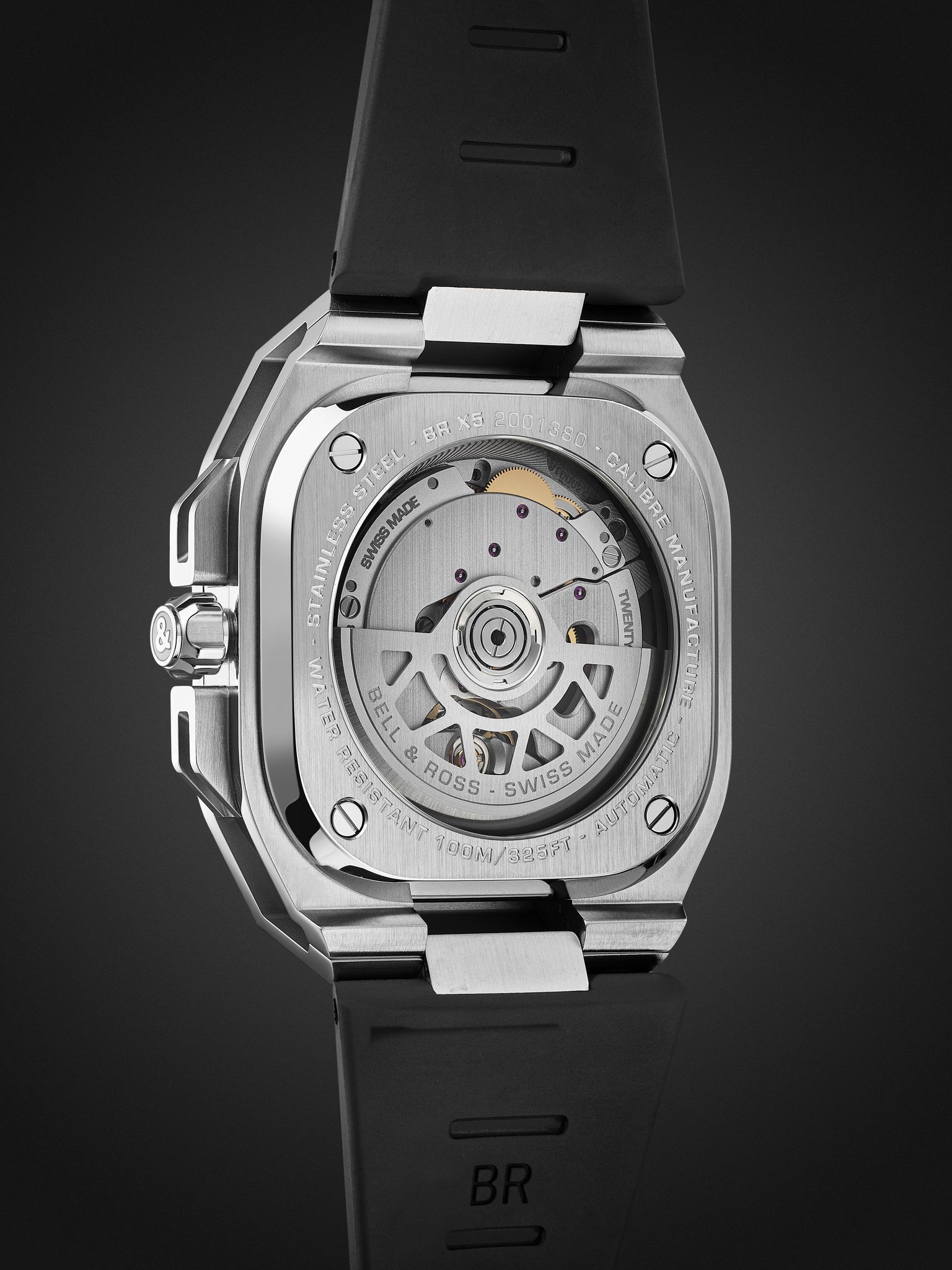BELL & ROSS BR-X5 Automatic Chronometer 41mm Steel and Rubber Watch ...