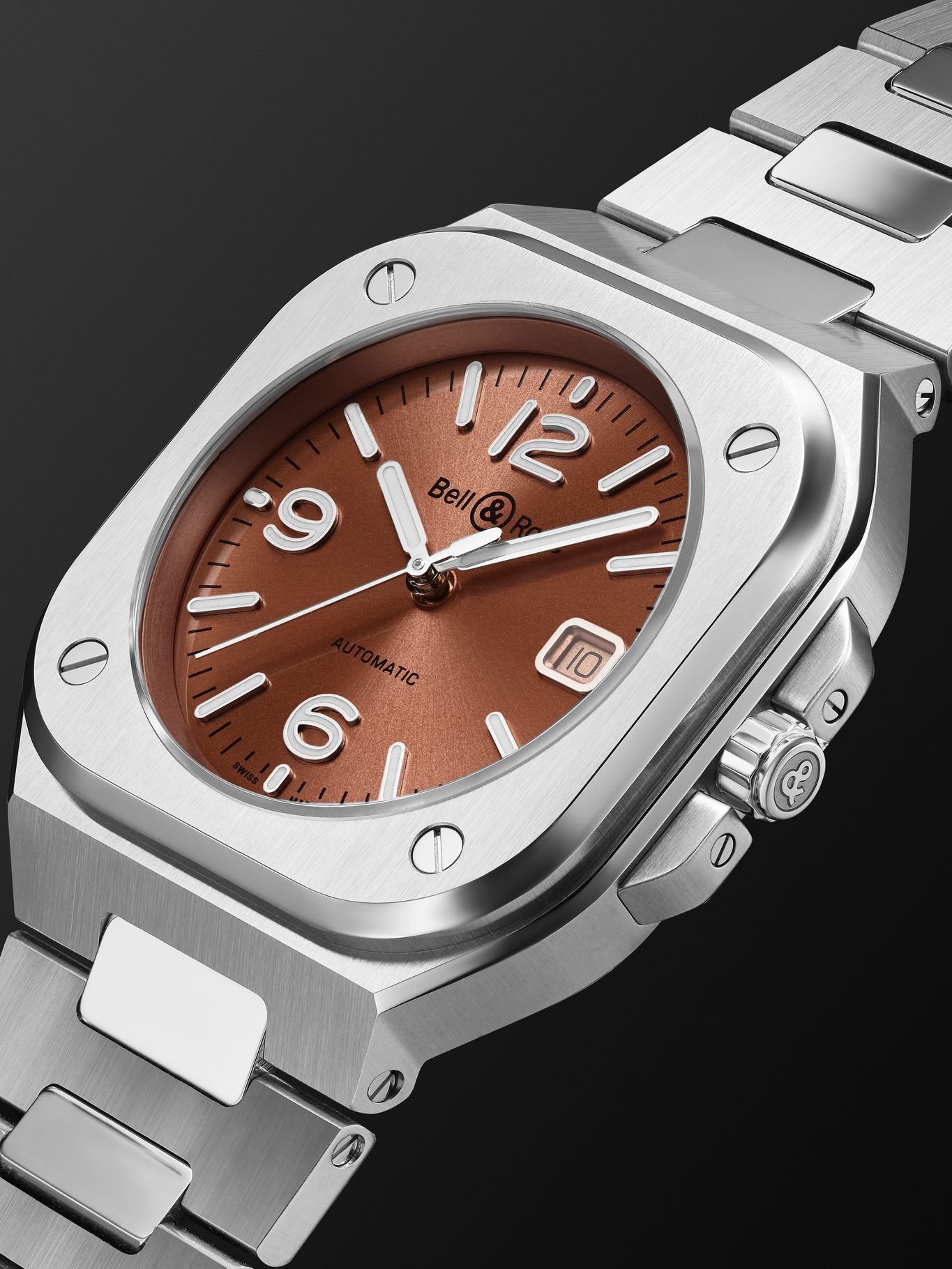 BELL & ROSS BR 05 Automatic 40mm Stainless Steel Watch, Ref. No. BR05A ...