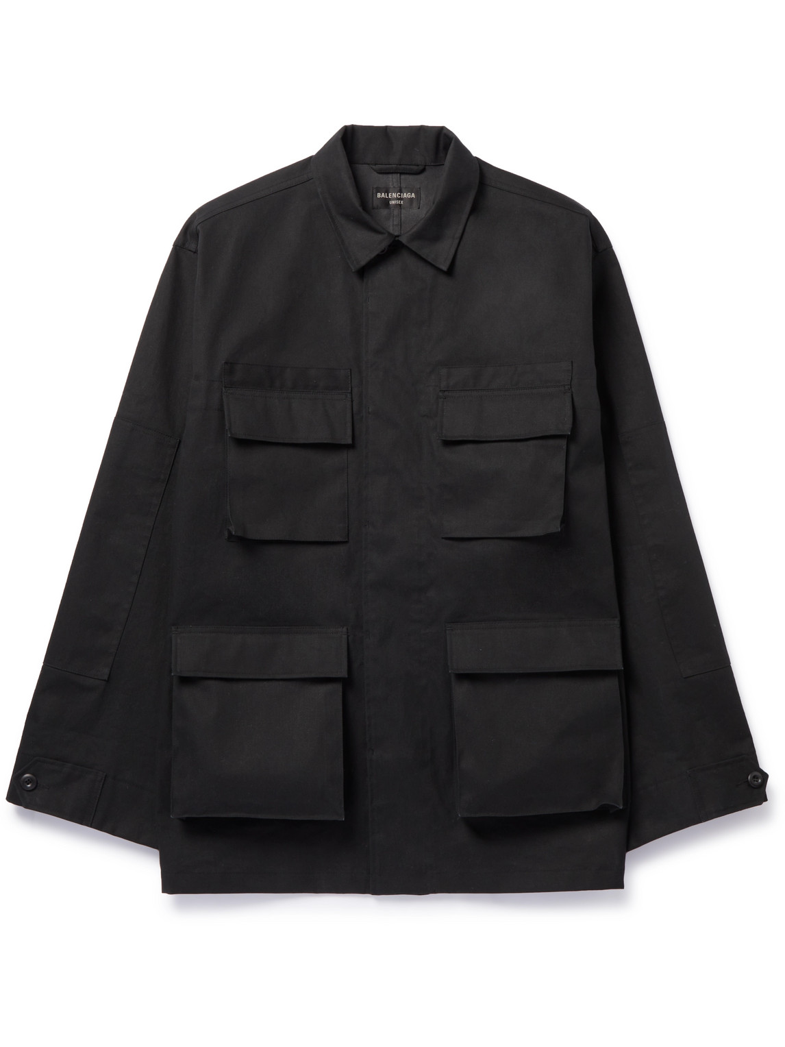 Balenciaga Cotton-drill Overshirt In Black | ModeSens