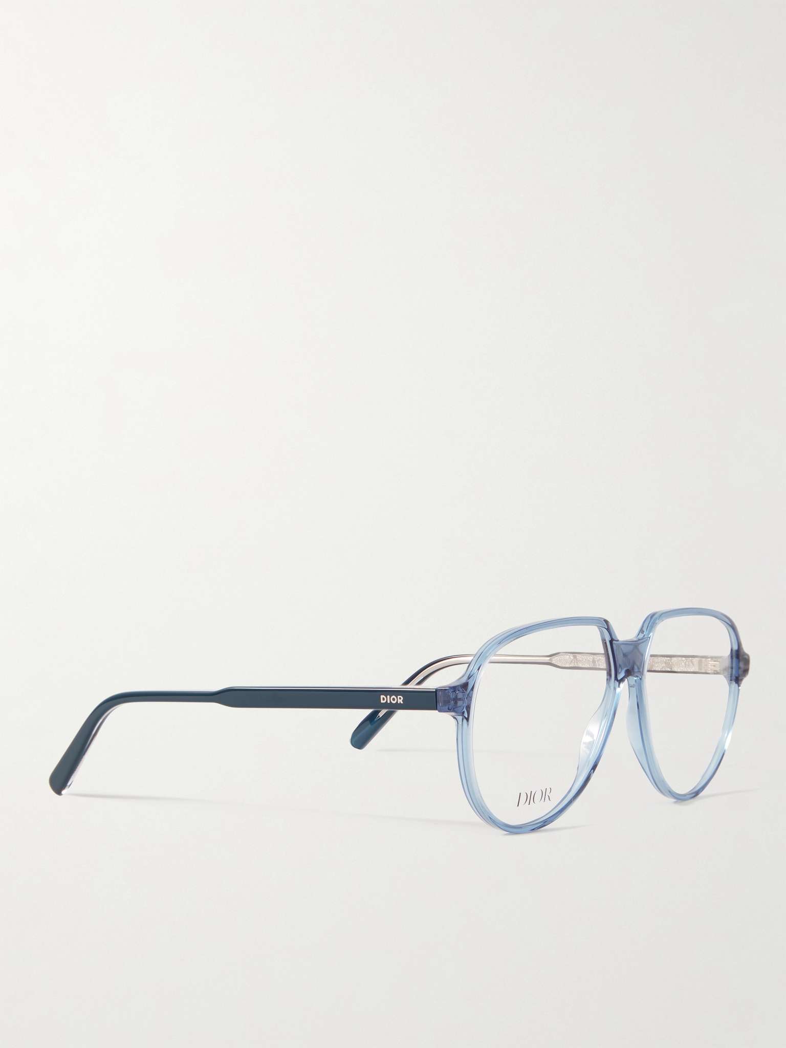 DIOR EYEWEAR InDior O A1I Aviator-Style Acetate and Silver-Tone Optical ...