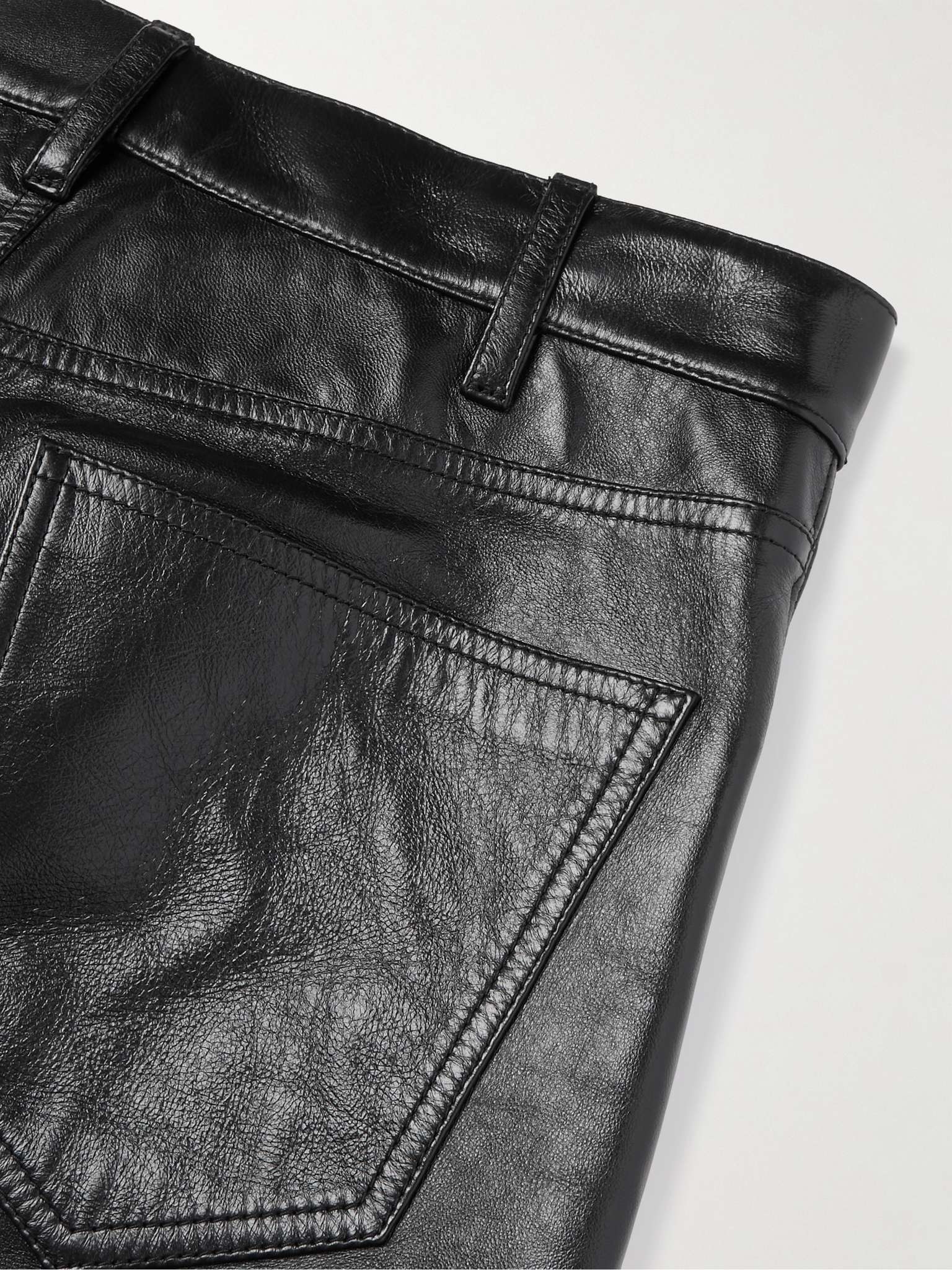 CELINE HOMME Panelled Full-Grain Leather Trousers for Men | MR PORTER