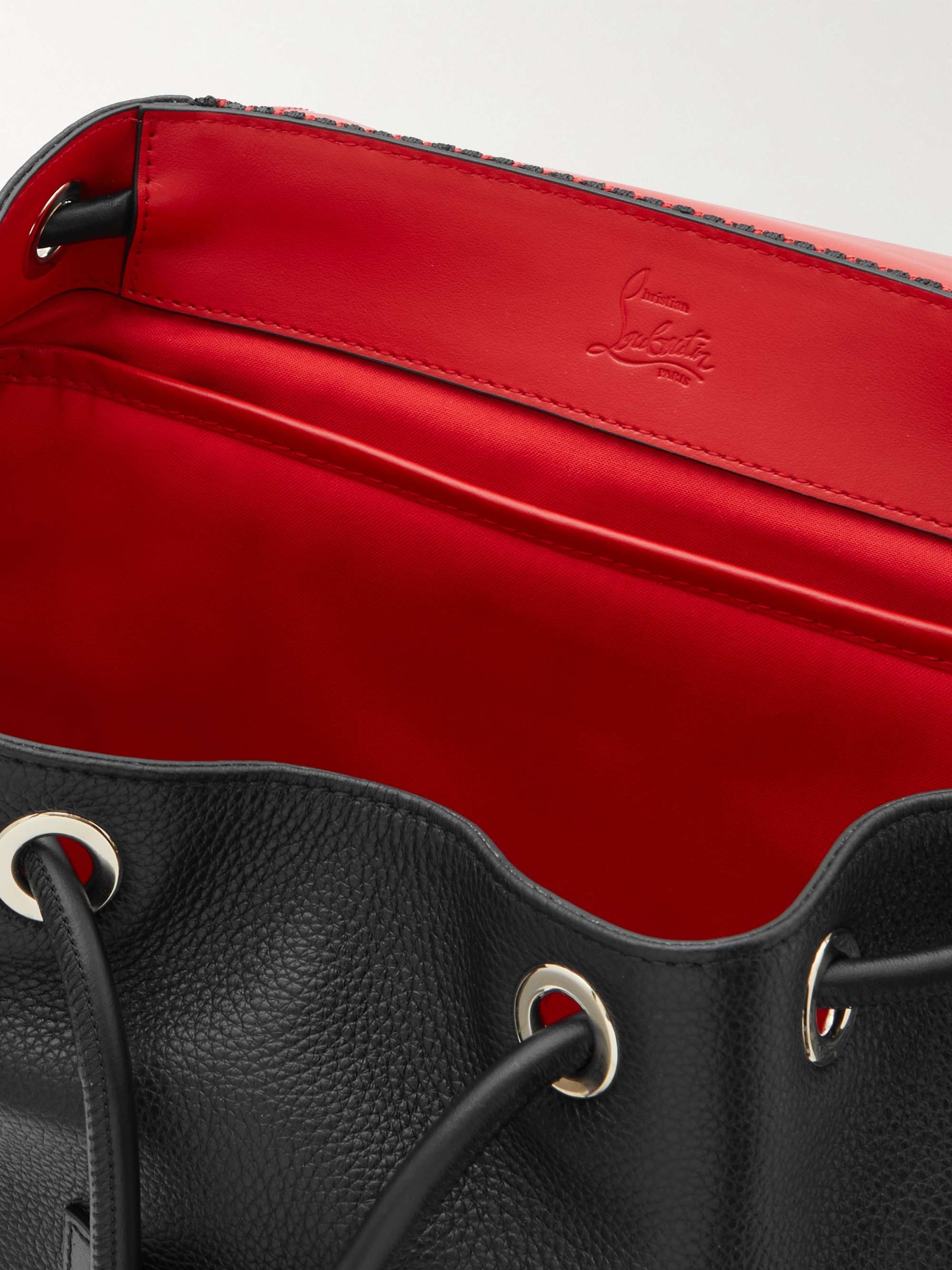 CHRISTIAN LOUBOUTIN Explorafunk Studded Full-Grain Leather Backpack for ...