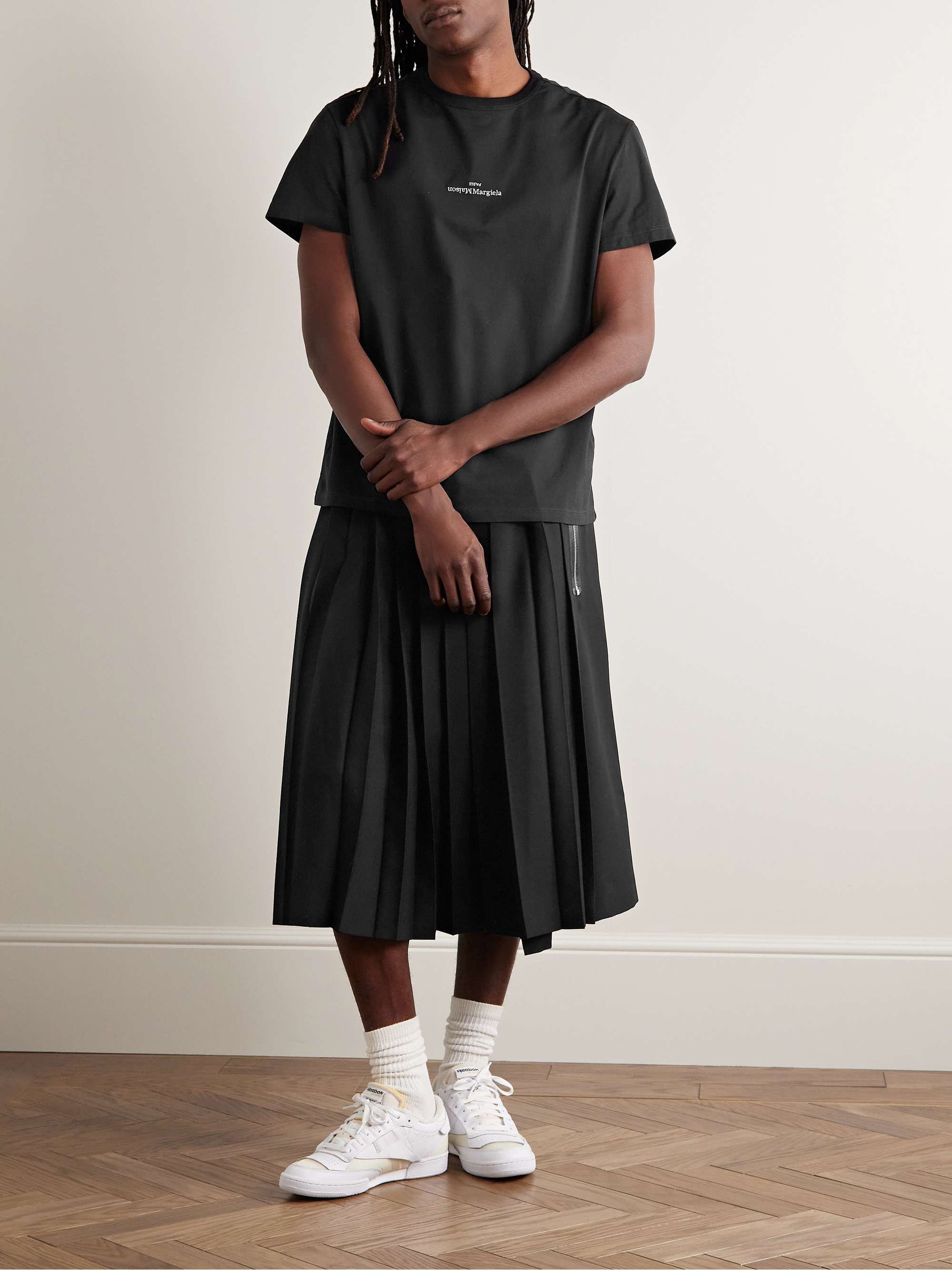MAISON MARGIELA Logo-Embroidered Cotton-Jersey T-Shirt for MAISON MARGIELA Logo-Embroidered Cotton-Jersey T-Shirt for