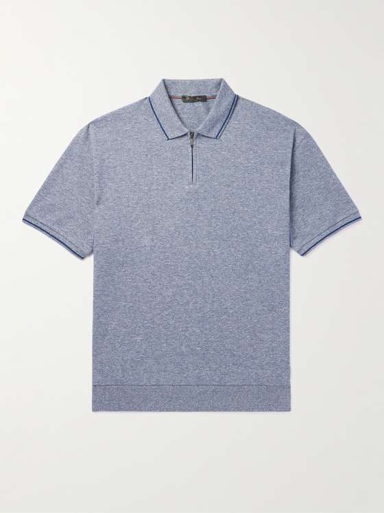 LORO PIANA Cotton and Linen-Blend Polo Shirt for Men | MR PORTER