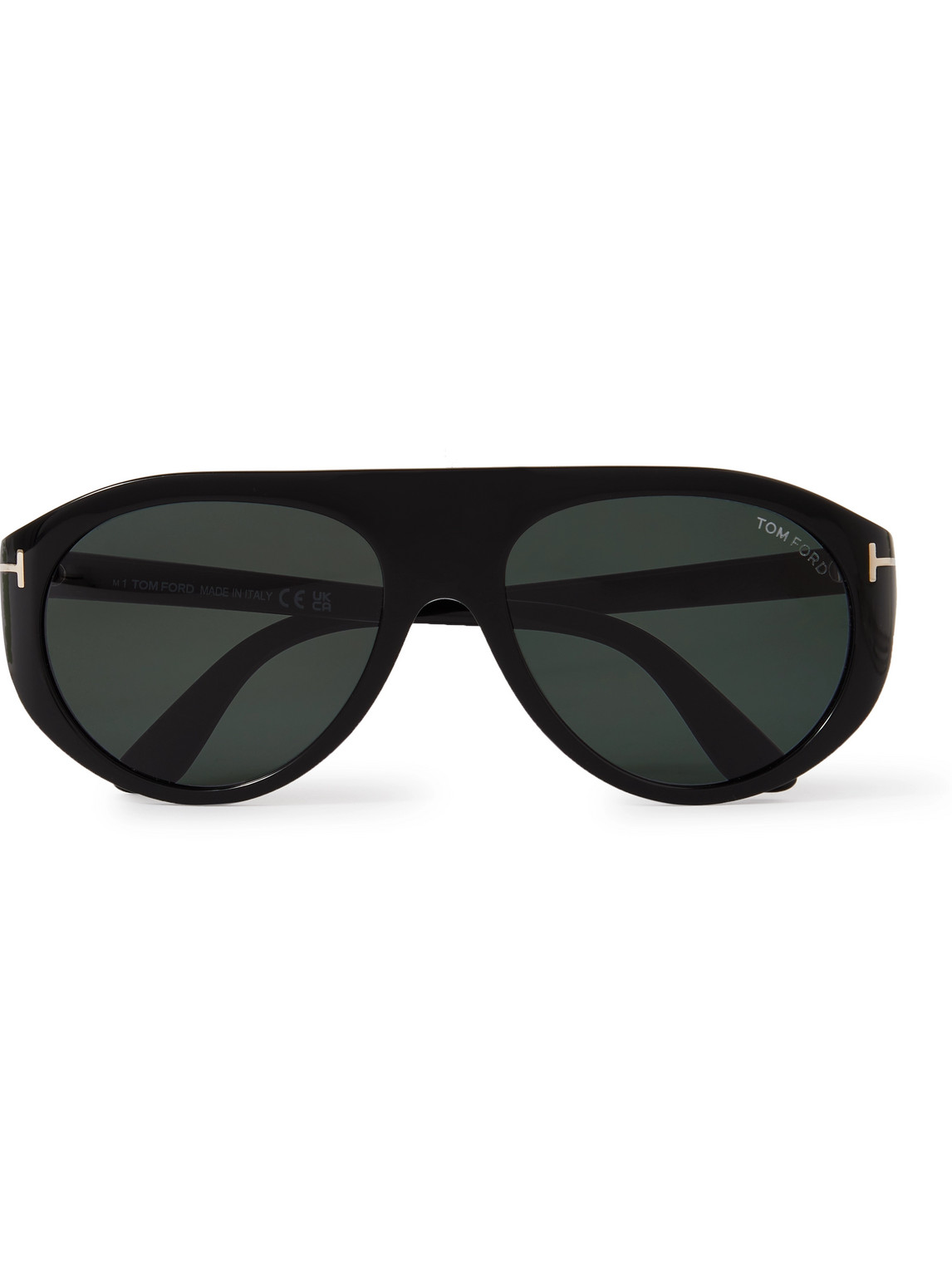 Tom Ford Aviator Style Acetate Sunglasses In Black Modesens
