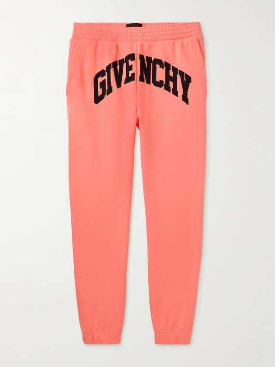 GIVENCHY Tapered Logo-Embroidered Cotton-Jersey Sweatpants for Men | MR ...
