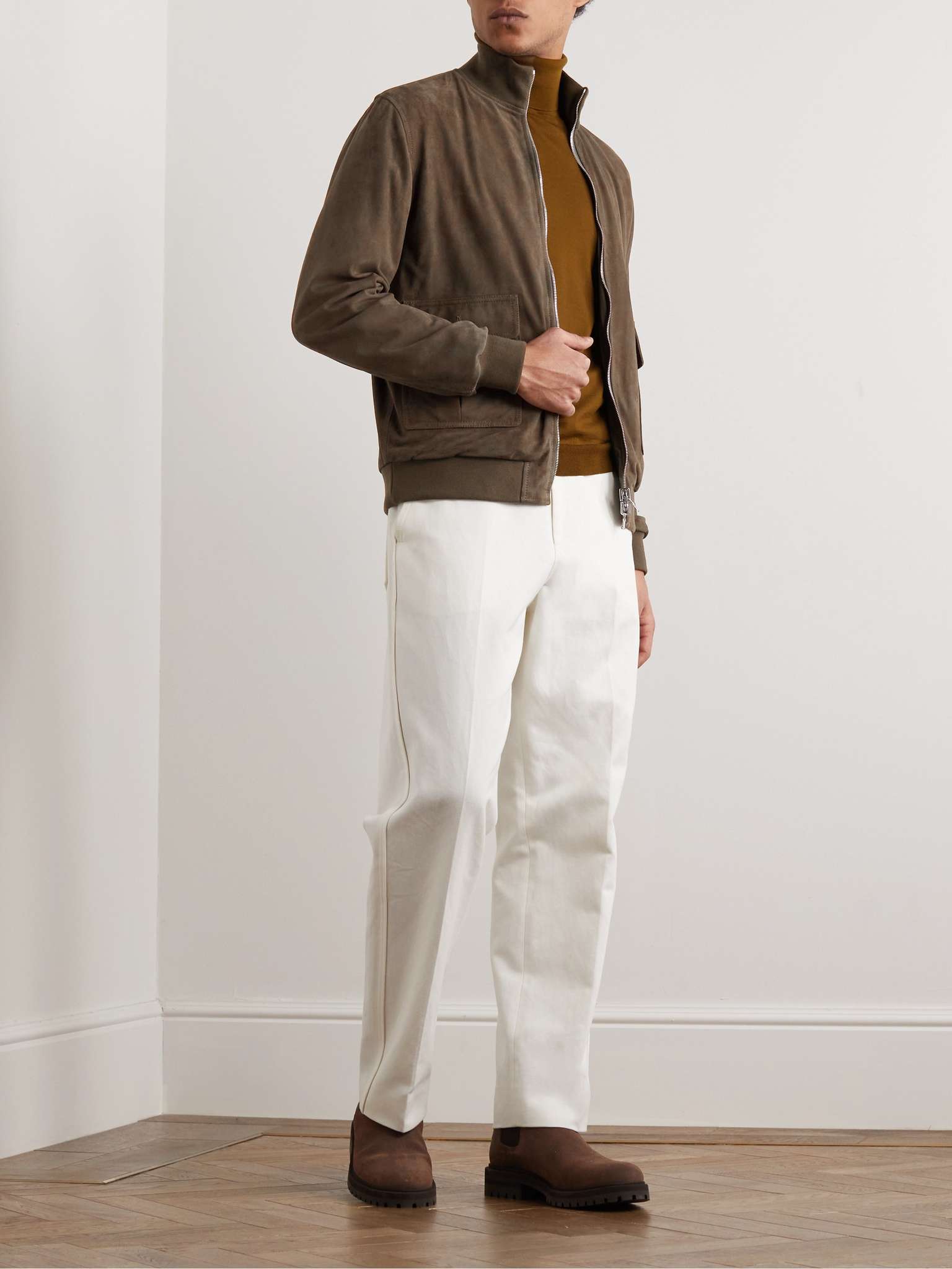 VALSTAR Valstarino Suede Bomber Jacket | MR PORTER