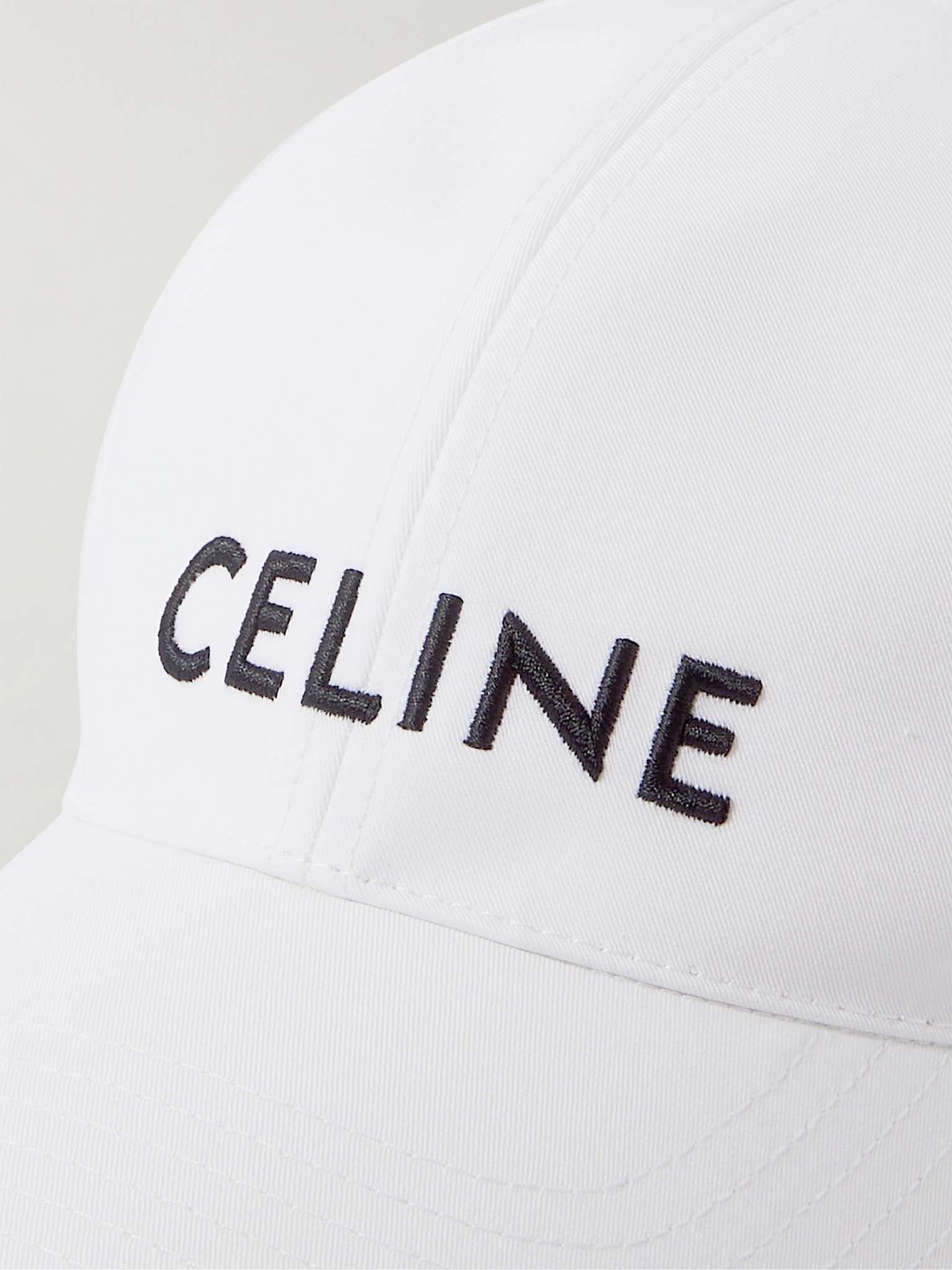 CELINE HOMME Logo-Embroidered Cotton-Gabardine Baseball Cap for Men ...