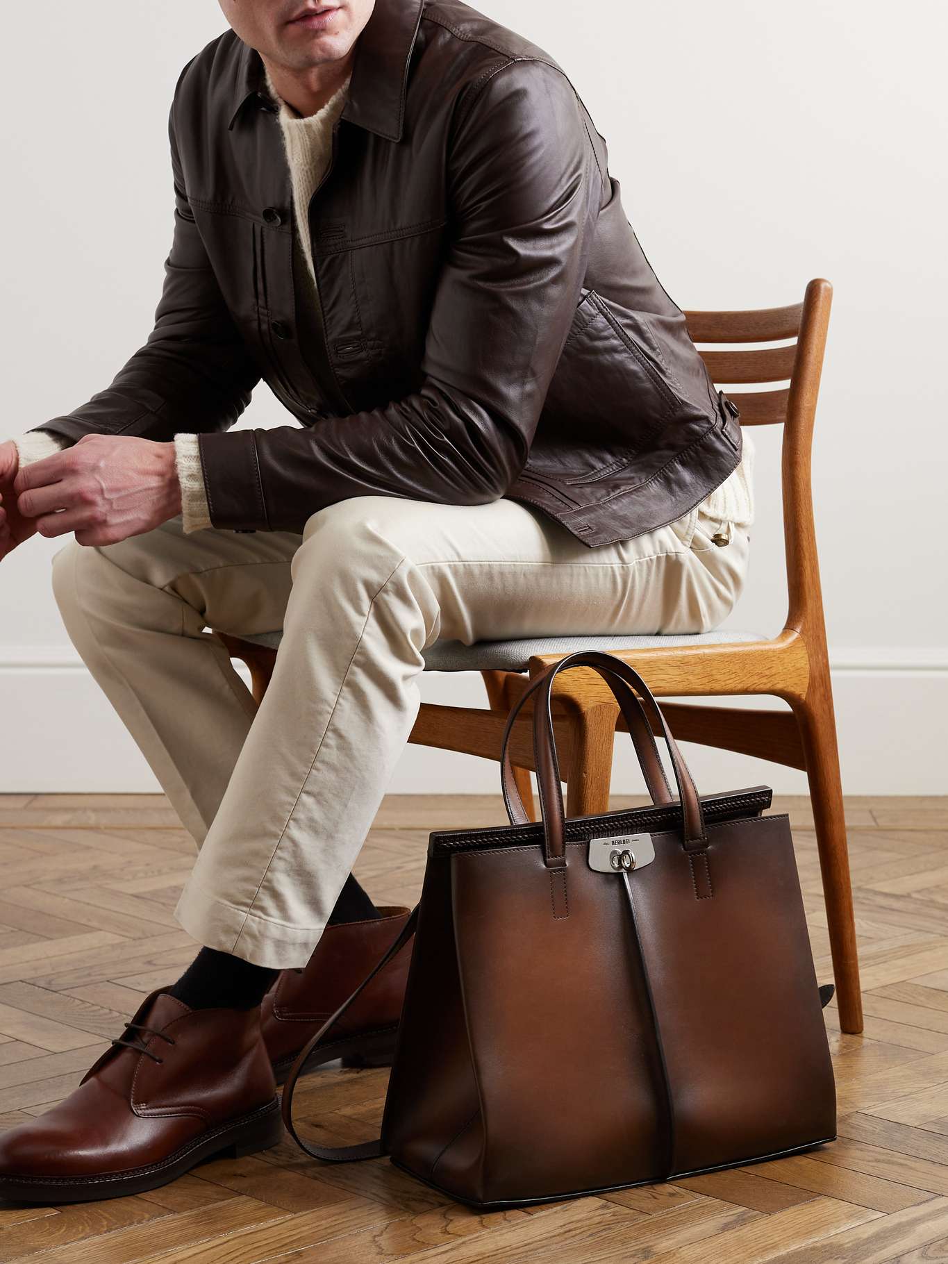 BERLUTI Luti 38 Venezia Leather Tote Bag for Men | MR PORTER